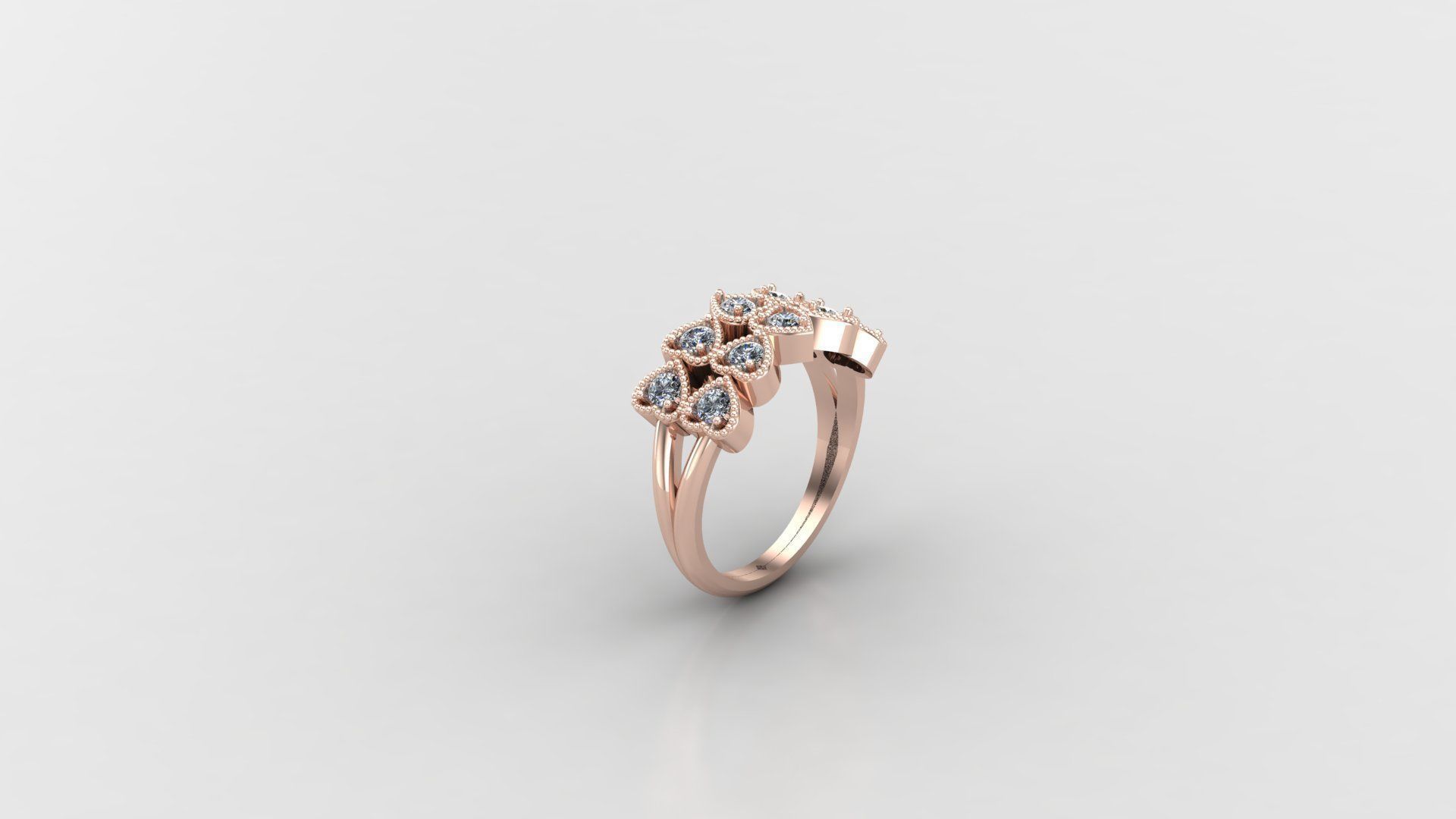 Diamond Ring Cad SR32 3D model 3D printable | CGTrader