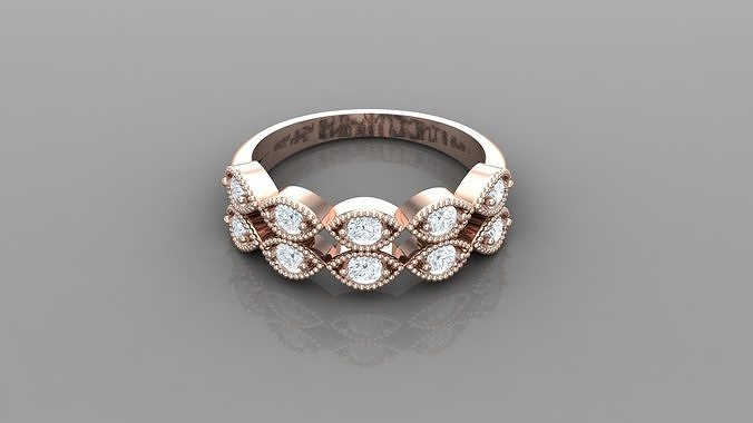 Diamond Ring Cad SR22 3D model 3D printable | CGTrader