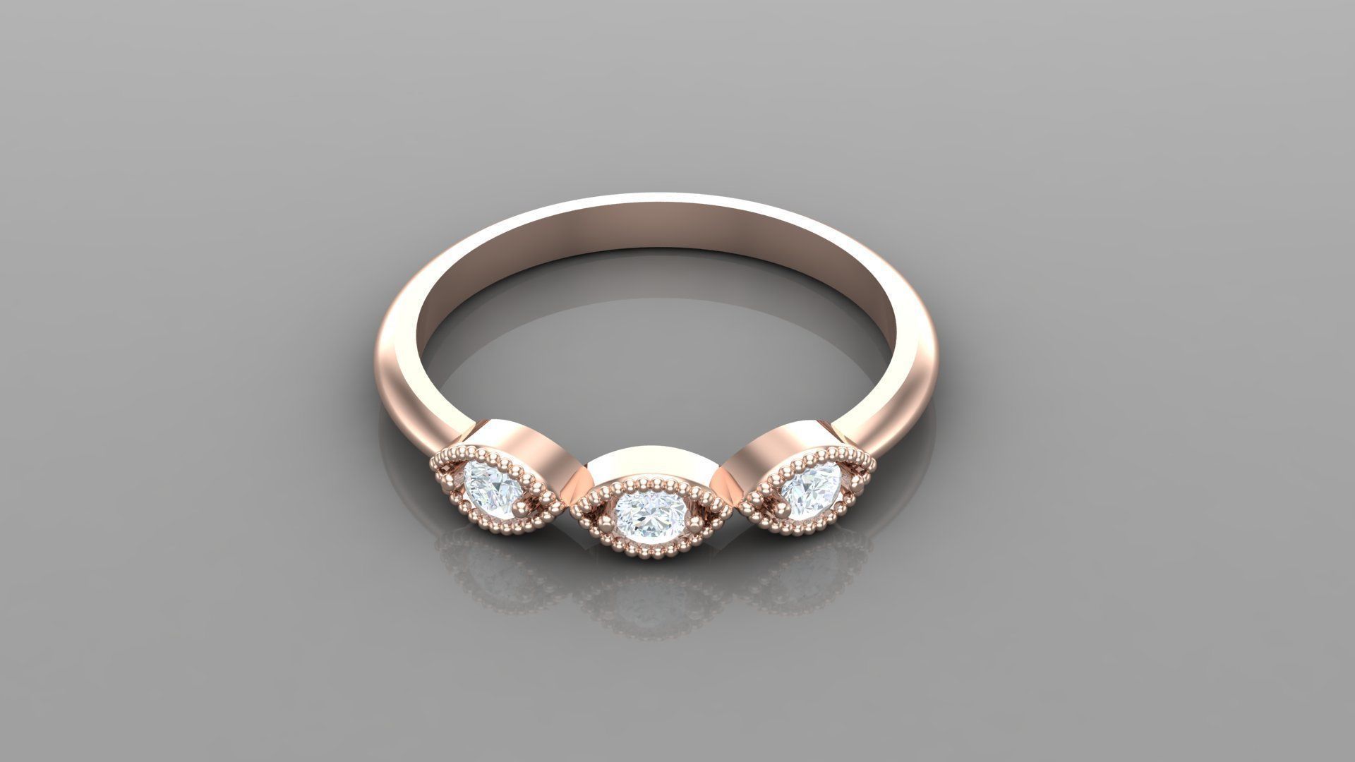 Diamond Ring Cad SR20 3D model 3D printable | CGTrader