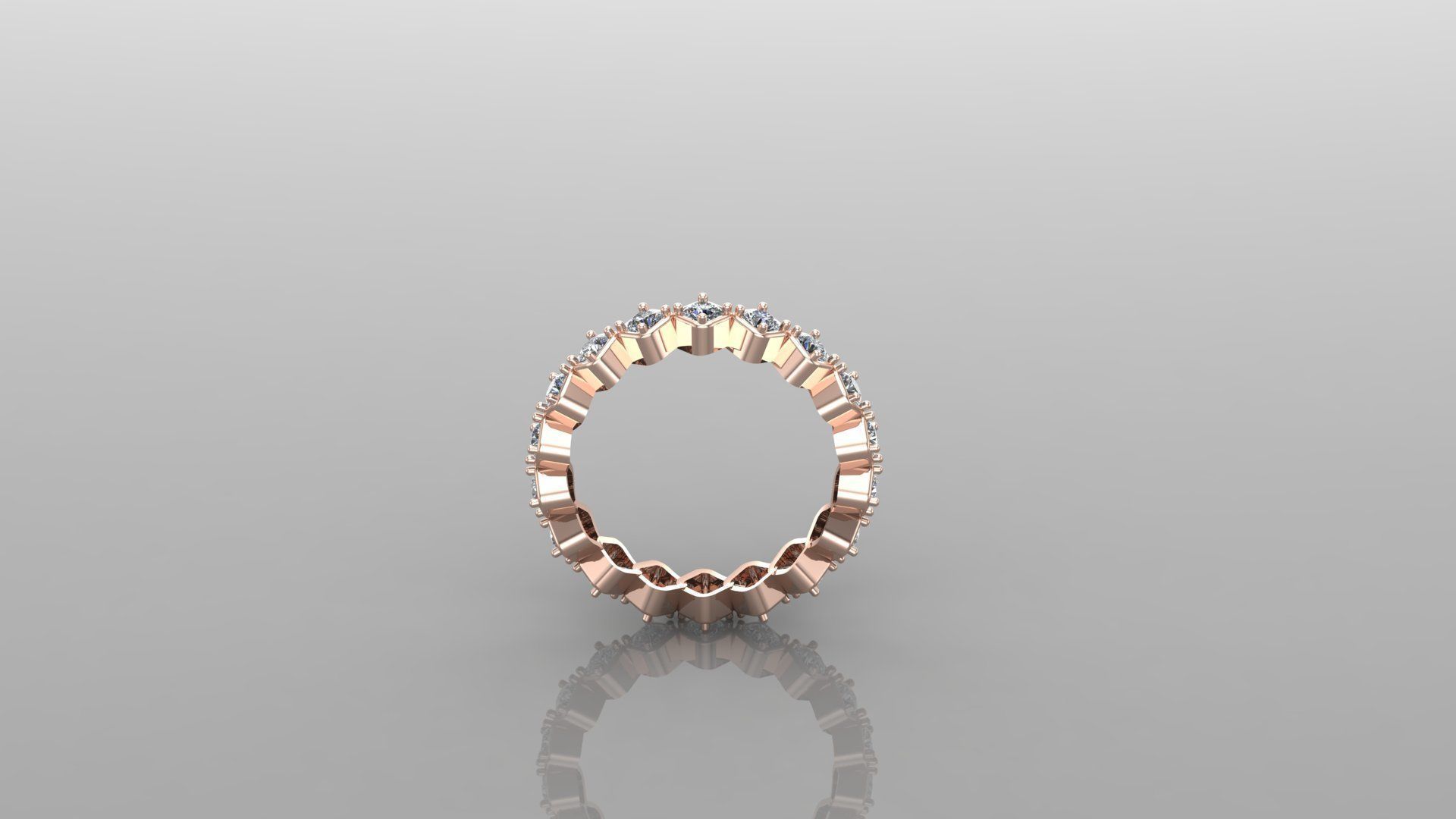 Diamond Ring Cad SR11 3D model 3D printable | CGTrader