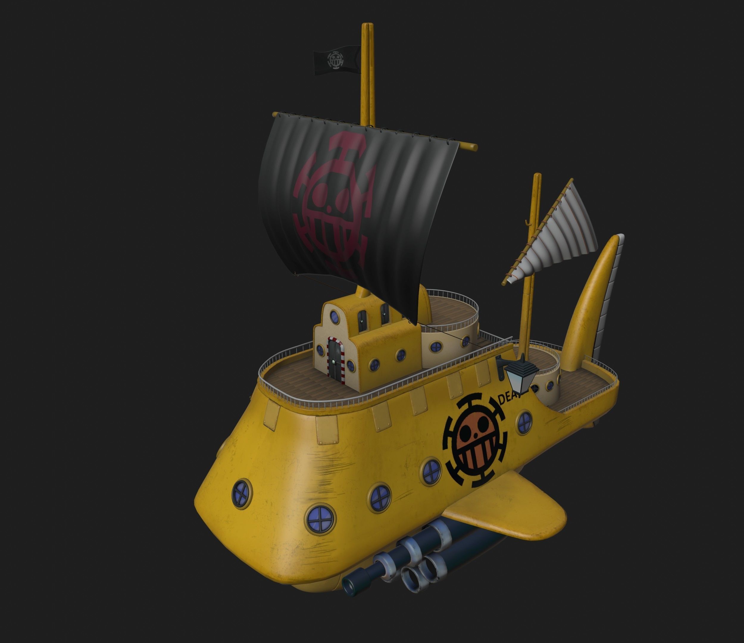 Heart Pirates Polar Tang ship 3D model | CGTrader