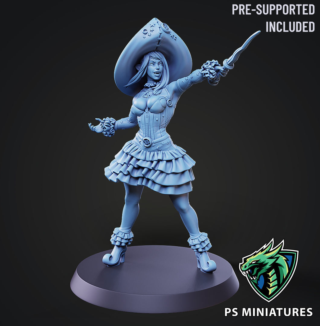 Witch Elf Pose 3 3D model 3D printable | CGTrader