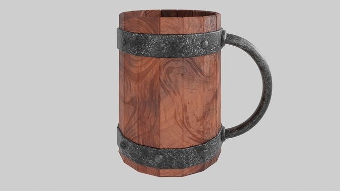 Medieval wooden cup free VR / AR / low-poly 3D model | CGTrader