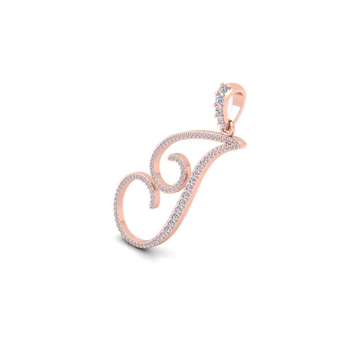 I Font Latter Pendent 3d Model and Render 3D print model 3D model 3D ...