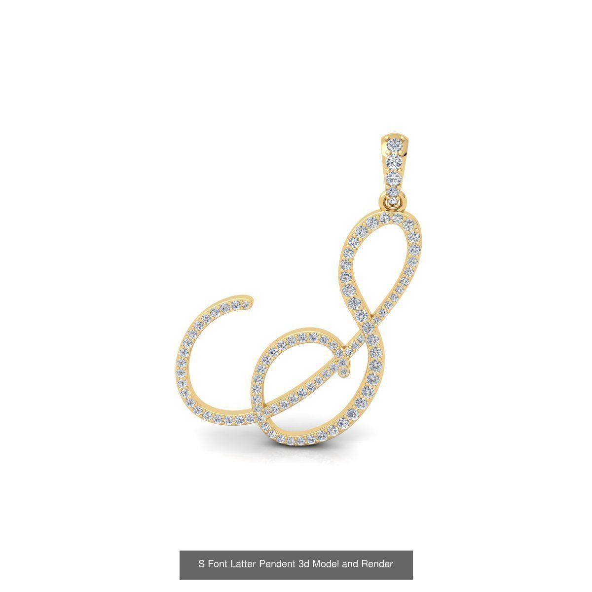 All A To Z Cursi Font Latter 3d Model and Render 3D Model Collection ...