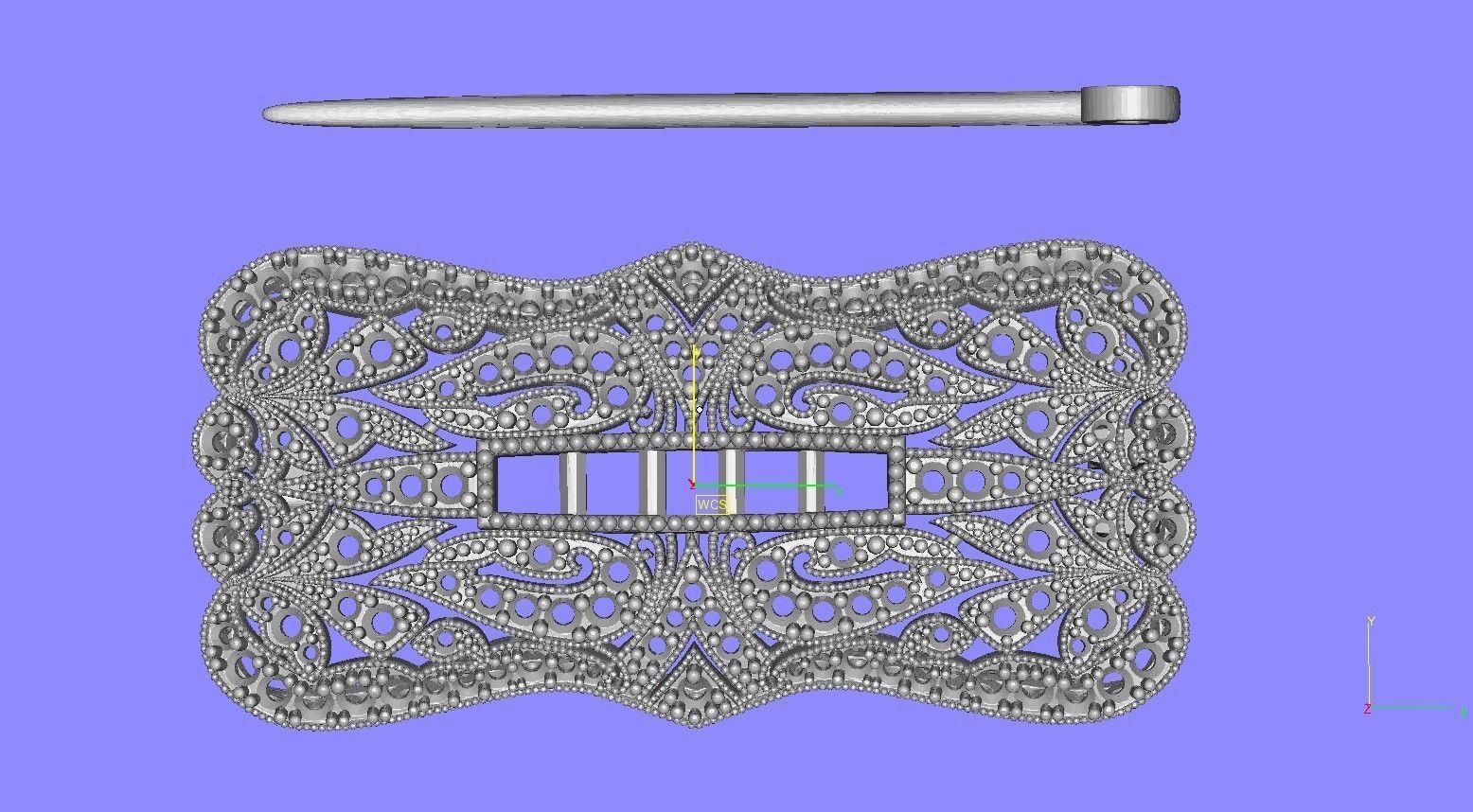 Art Deco Style Designer Brooch 3D model 3D printable | CGTrader