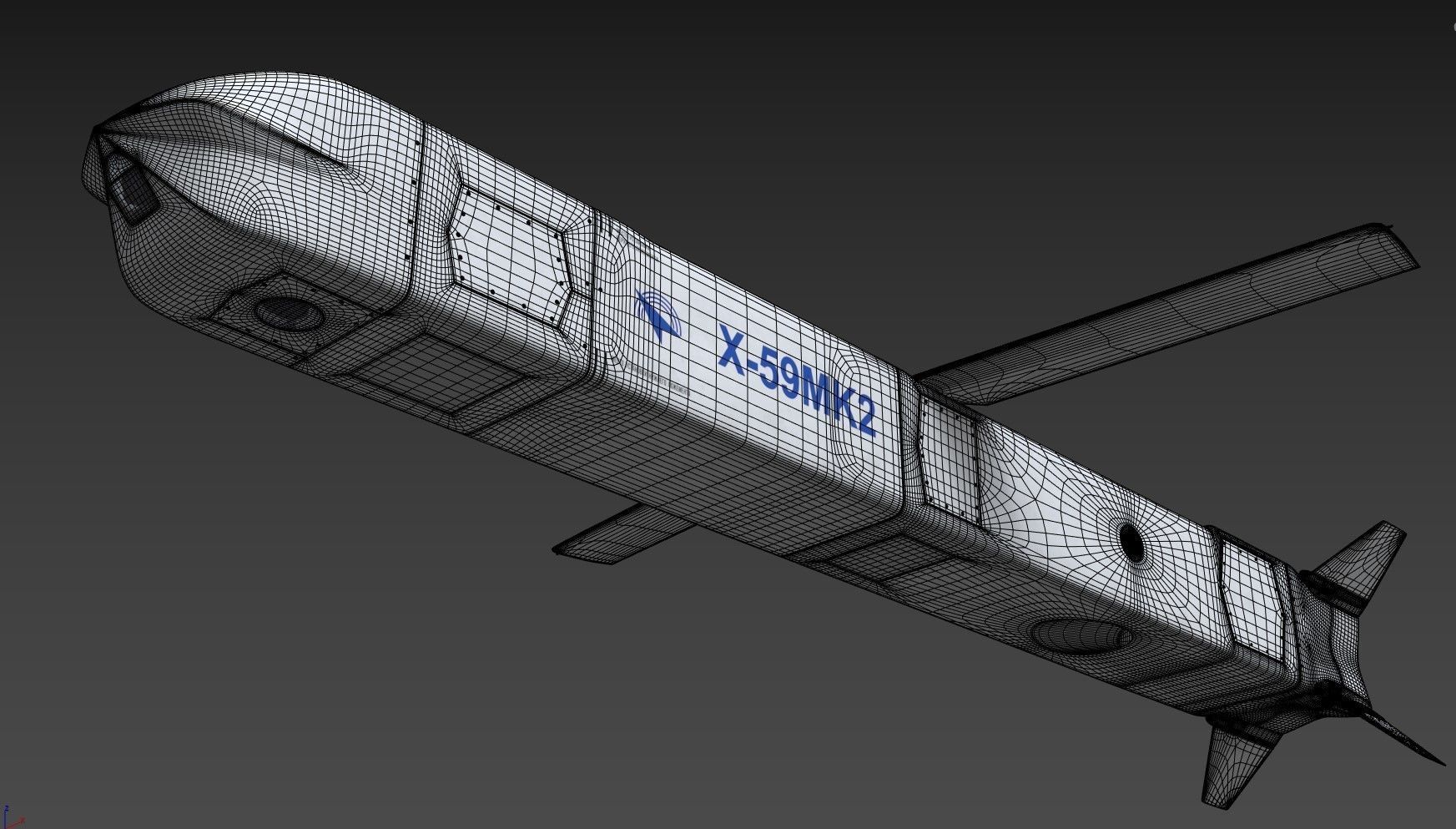 KH-59MK2 - X-59MK2 3D model animated | CGTrader