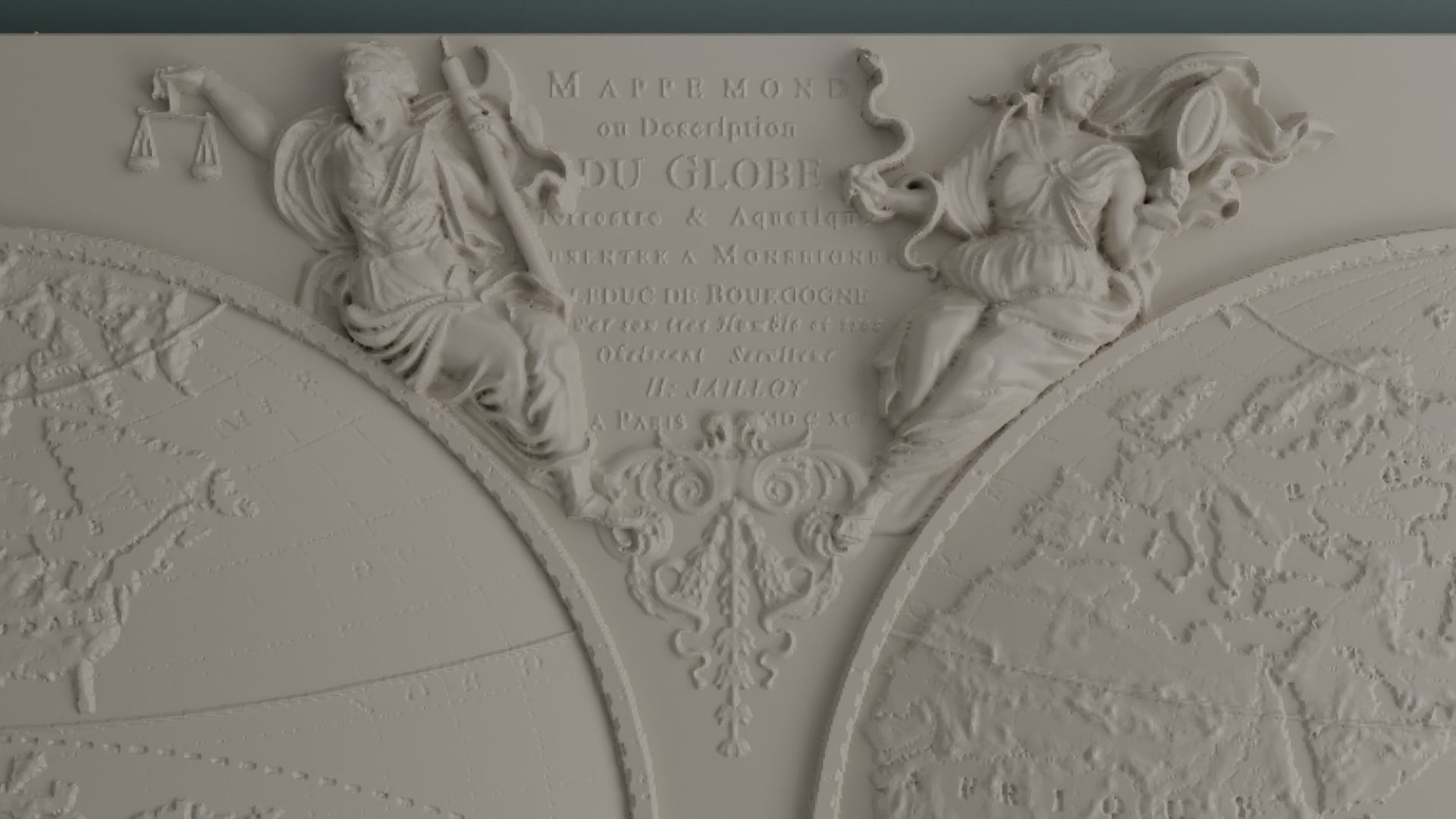 World Map Bas Relief 3D model 3D printable | CGTrader