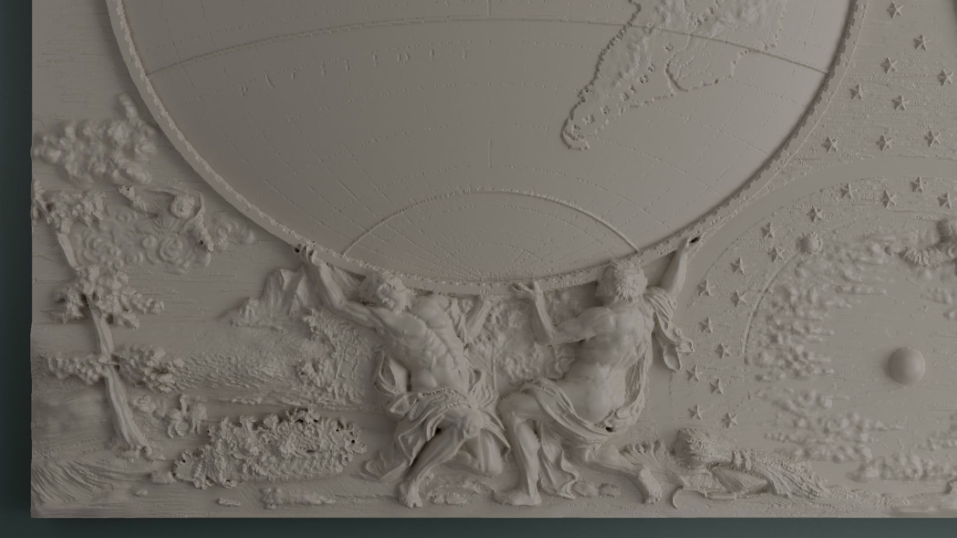 World Map Bas Relief 3D model 3D printable | CGTrader