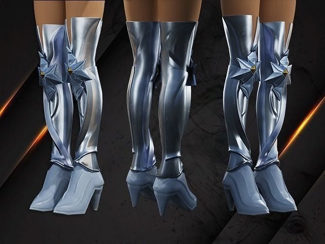 3D model Wizard leg armor female lowpoly game asset VR / AR / low-poly ...