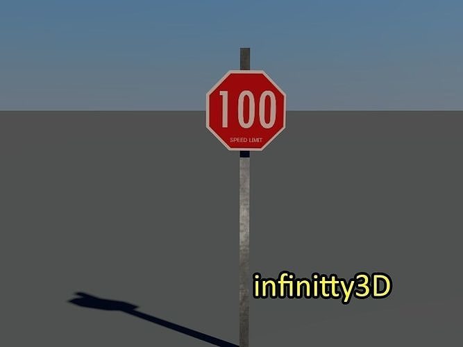 3D model Road Sign - Speed Limit Pack VR / AR / low-poly | CGTrader