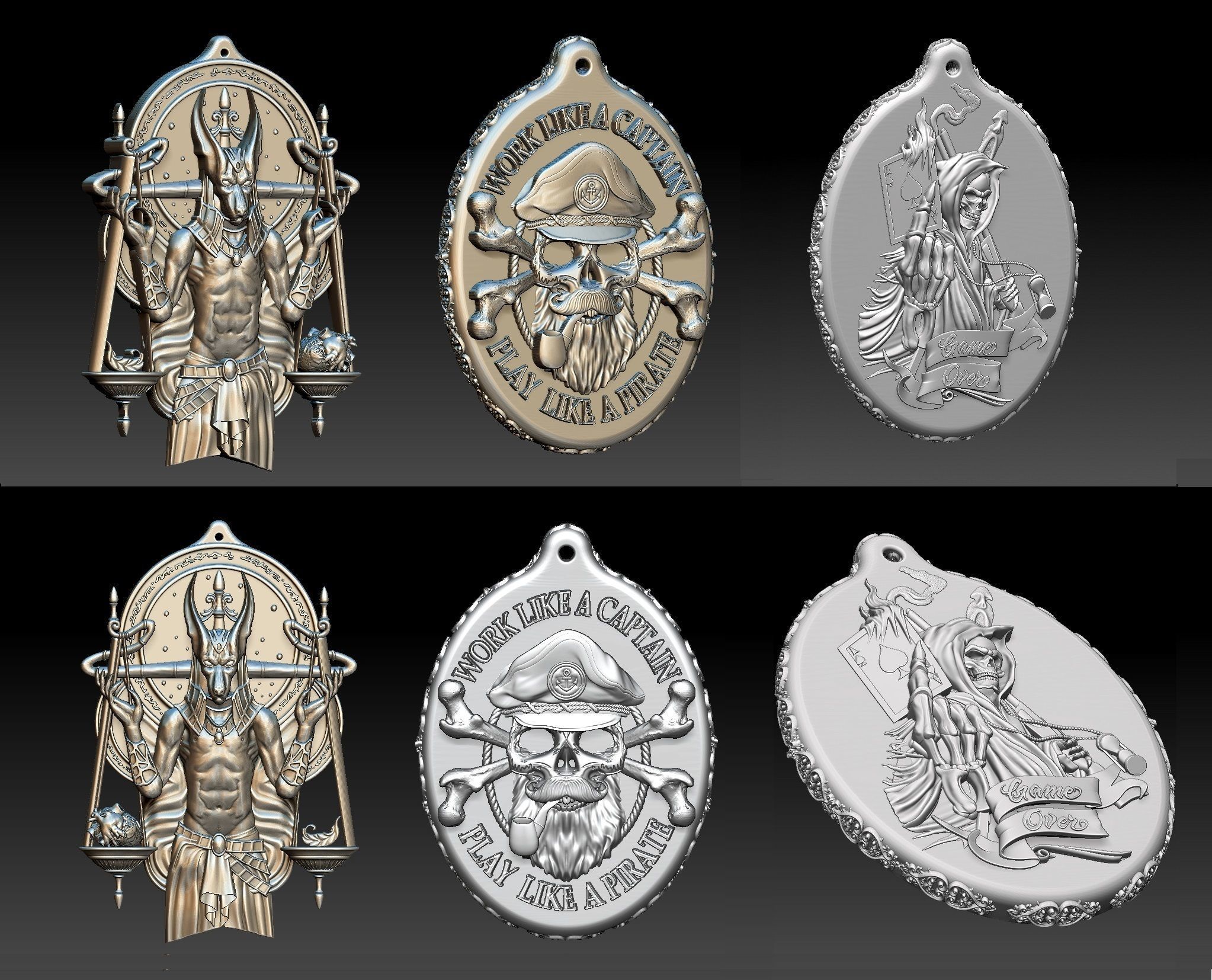 HM Skull Anubis Keychains Collection | CGTrader