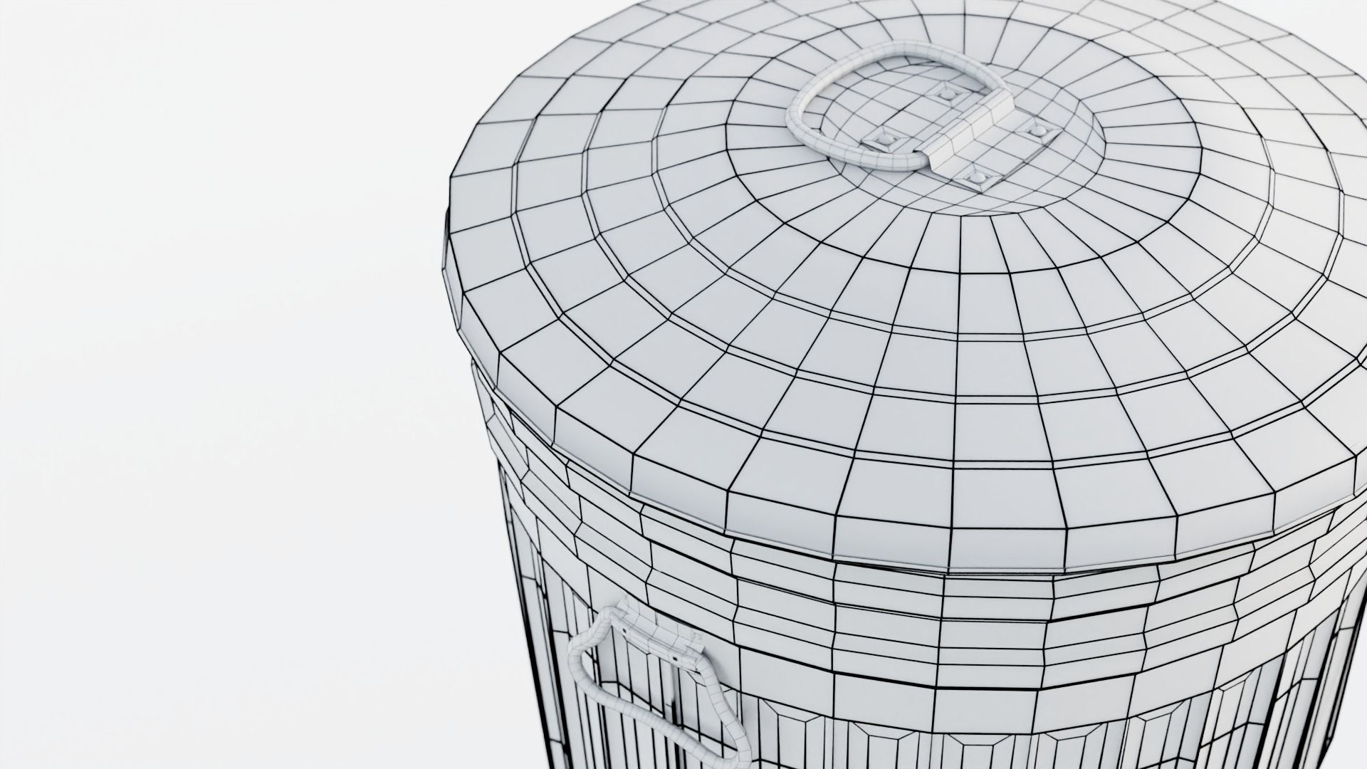 3D model Worn Trash Can VR / AR / low-poly | CGTrader