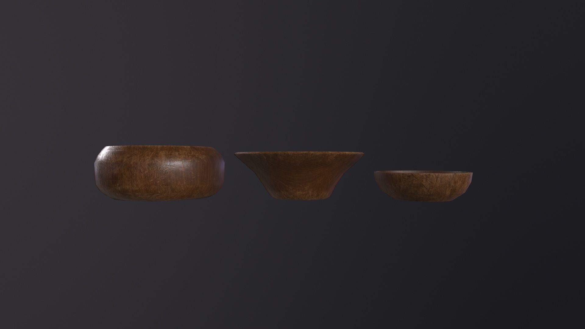 3D model Wooden Bowls 3D Model VR / AR / low-poly | CGTrader