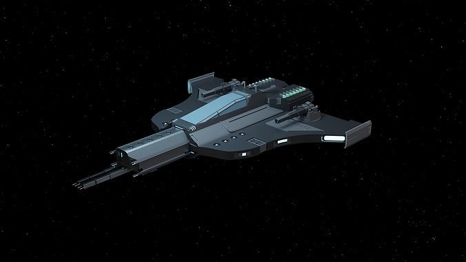 3D model Meteorite The Cutting-Edge Space Fighter - Game Ready VR / AR ...