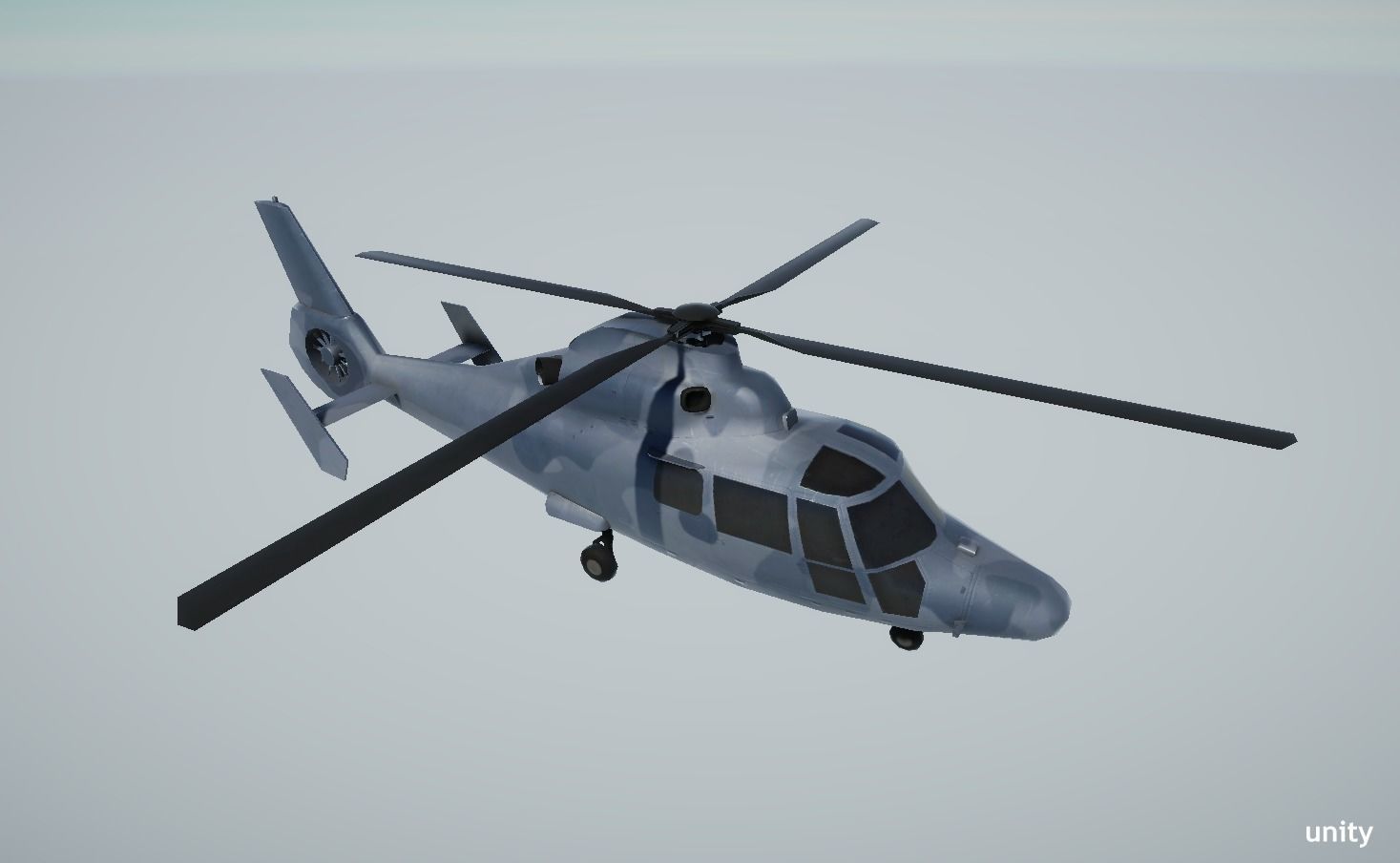 3D model Helicopter AS565MB Panther lowpoly gameready VR / AR / low ...