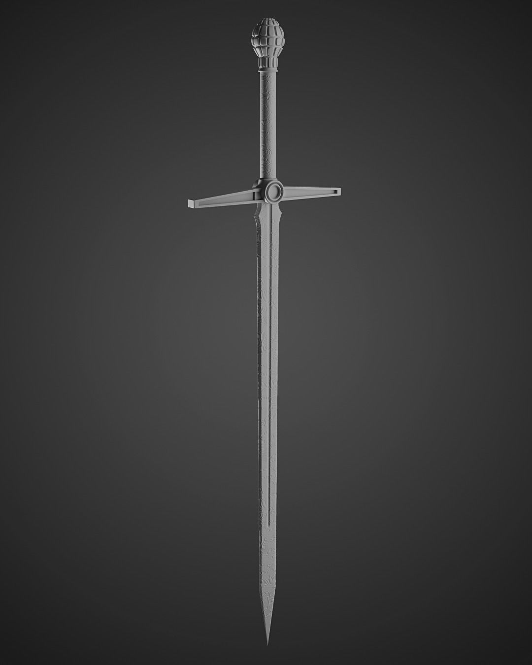 All Black the Necrosword 3D model 3D printable | CGTrader