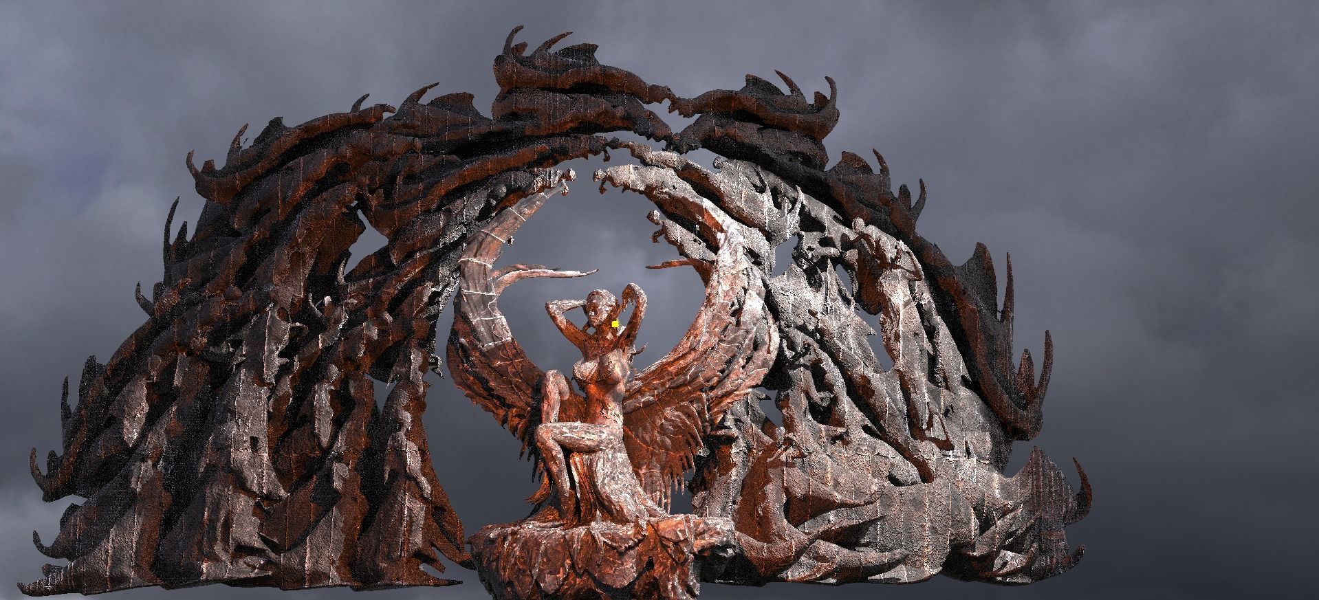 Dantes Inferno Ghost Throne Dark 3 3D model | CGTrader