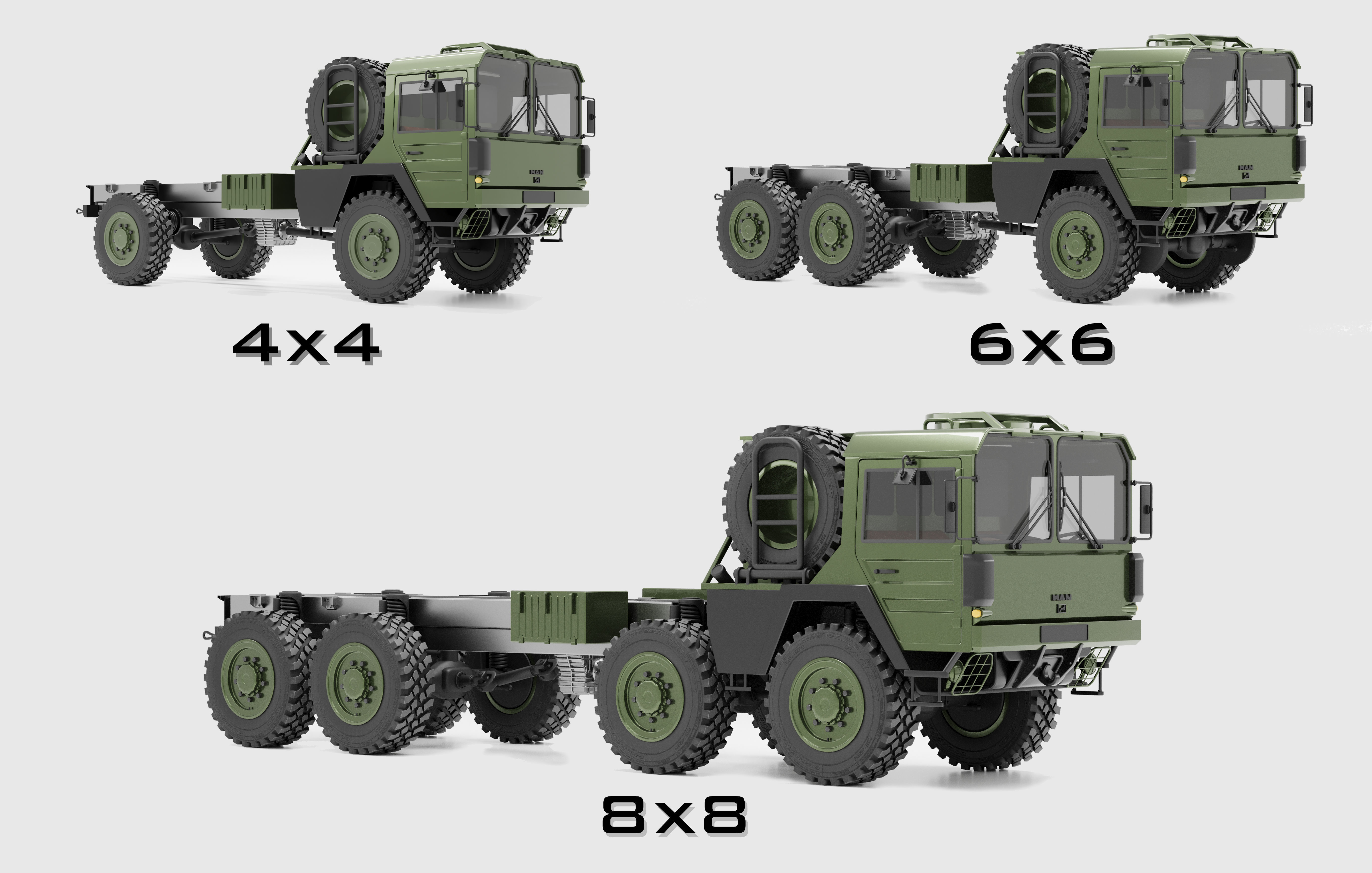 Man KAT1 3D Model - 4x4 6x6 and 8x8 Trucks 3D model | CGTrader