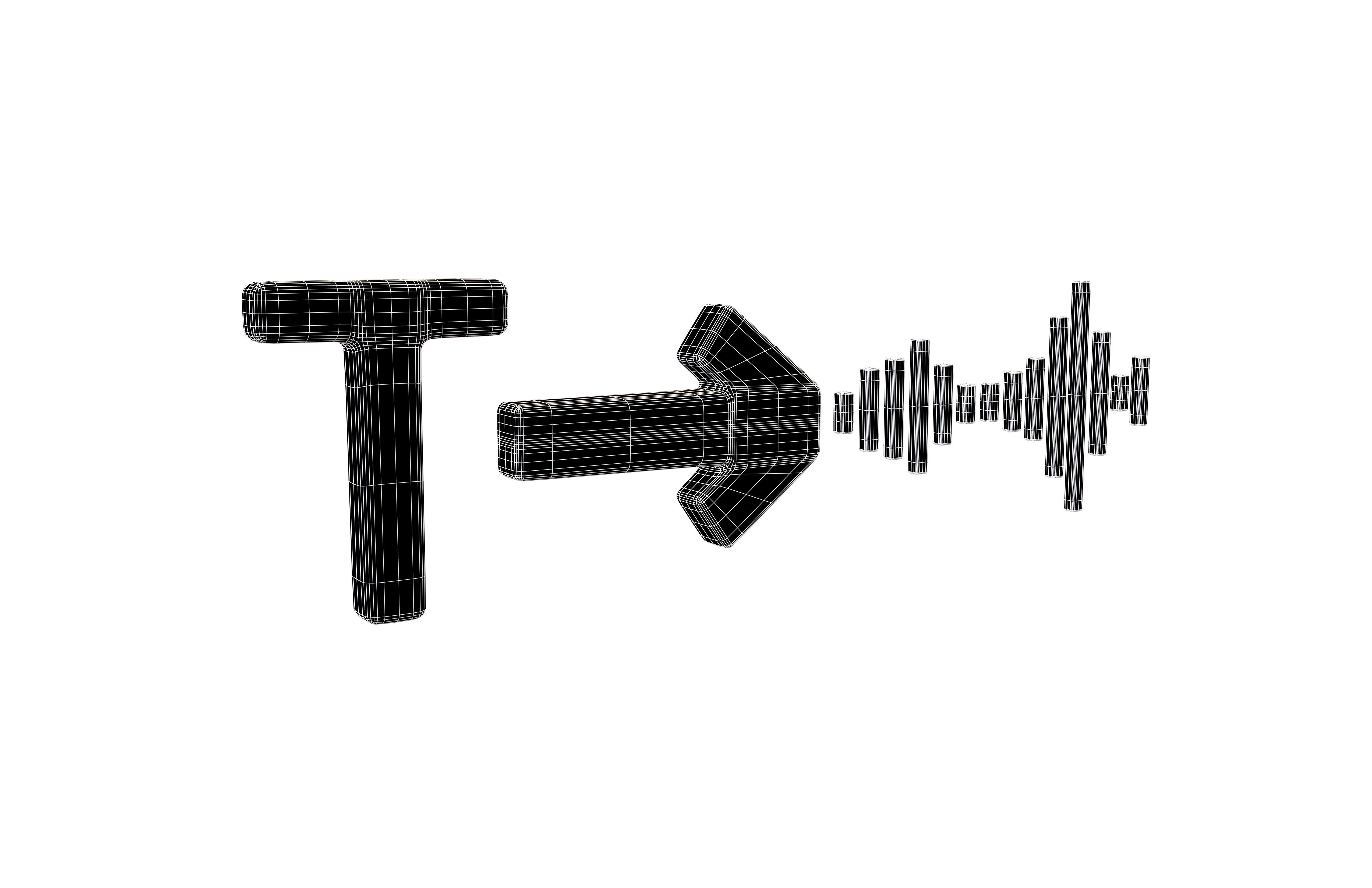 3D model Text To Speech Icon v1 002 VR / AR / low-poly | CGTrader