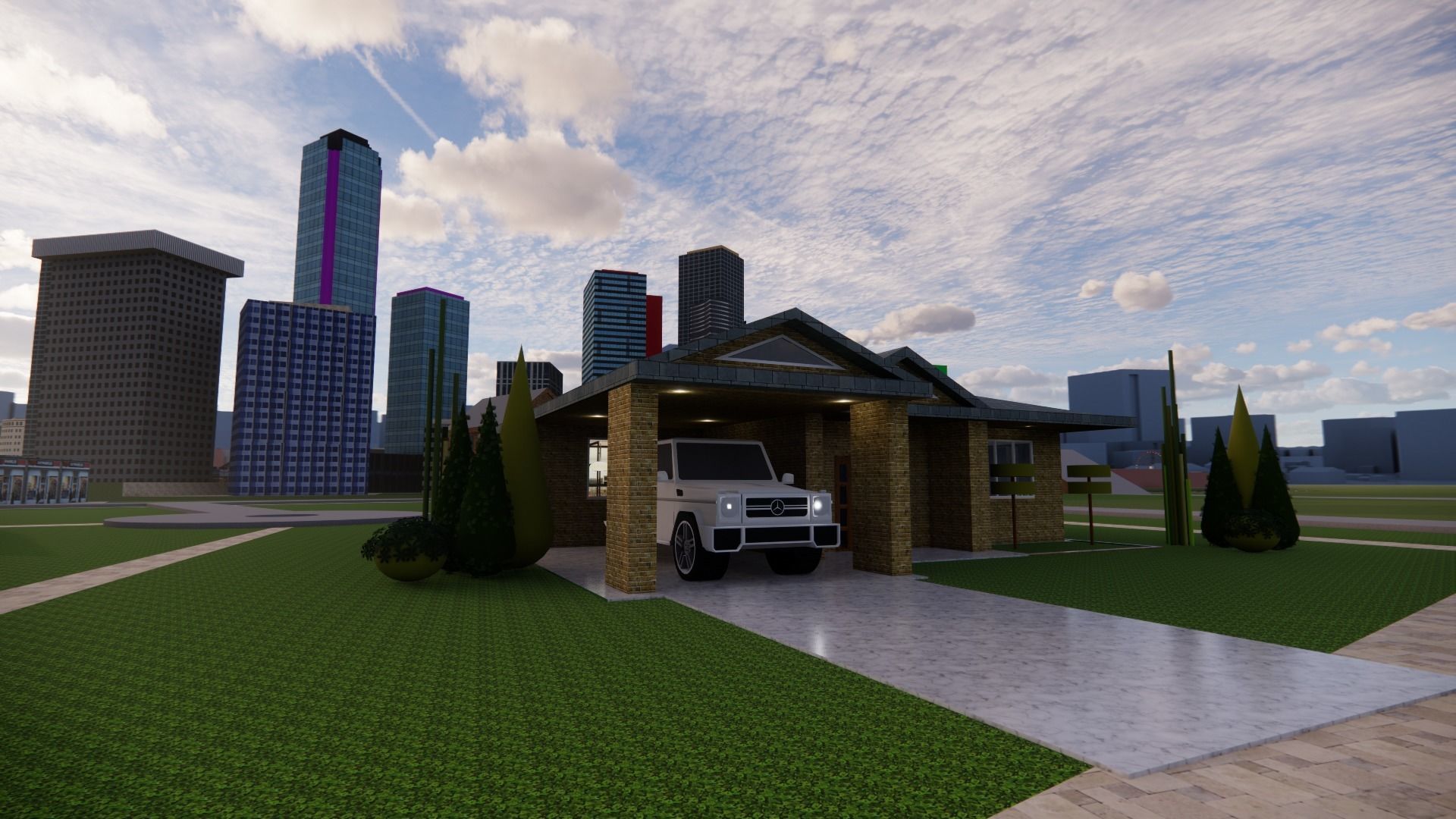 Luxurious and beautiful one story villa 3D model 3D printable | CGTrader