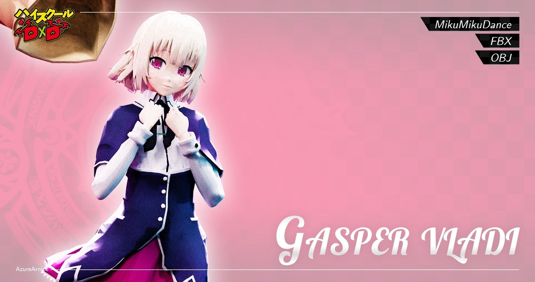 3D model Highschool DxD - Gasper Vladi MMD Model VR / AR / low-poly ...