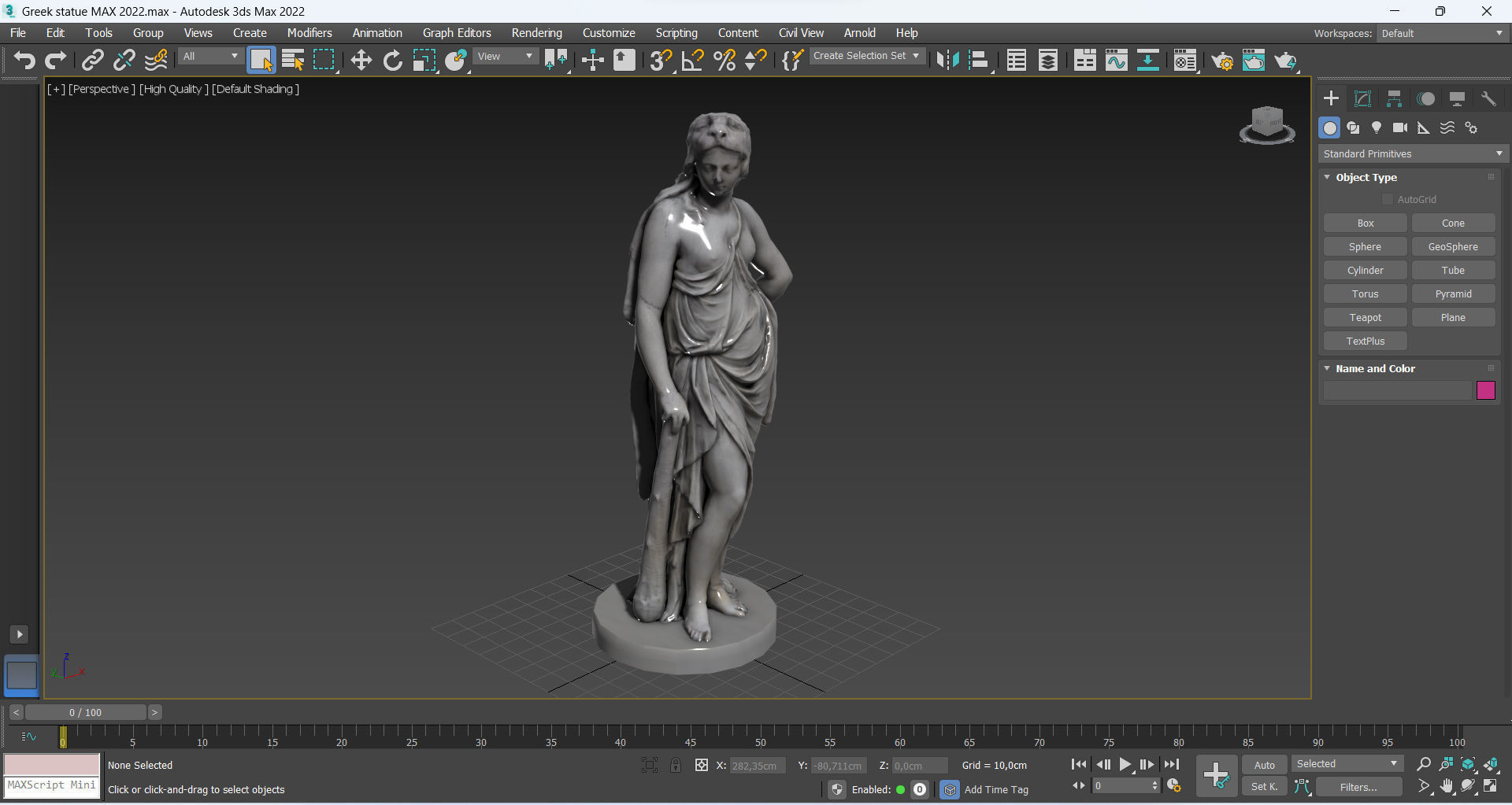 3D model Greek statue VR / AR / low-poly | CGTrader