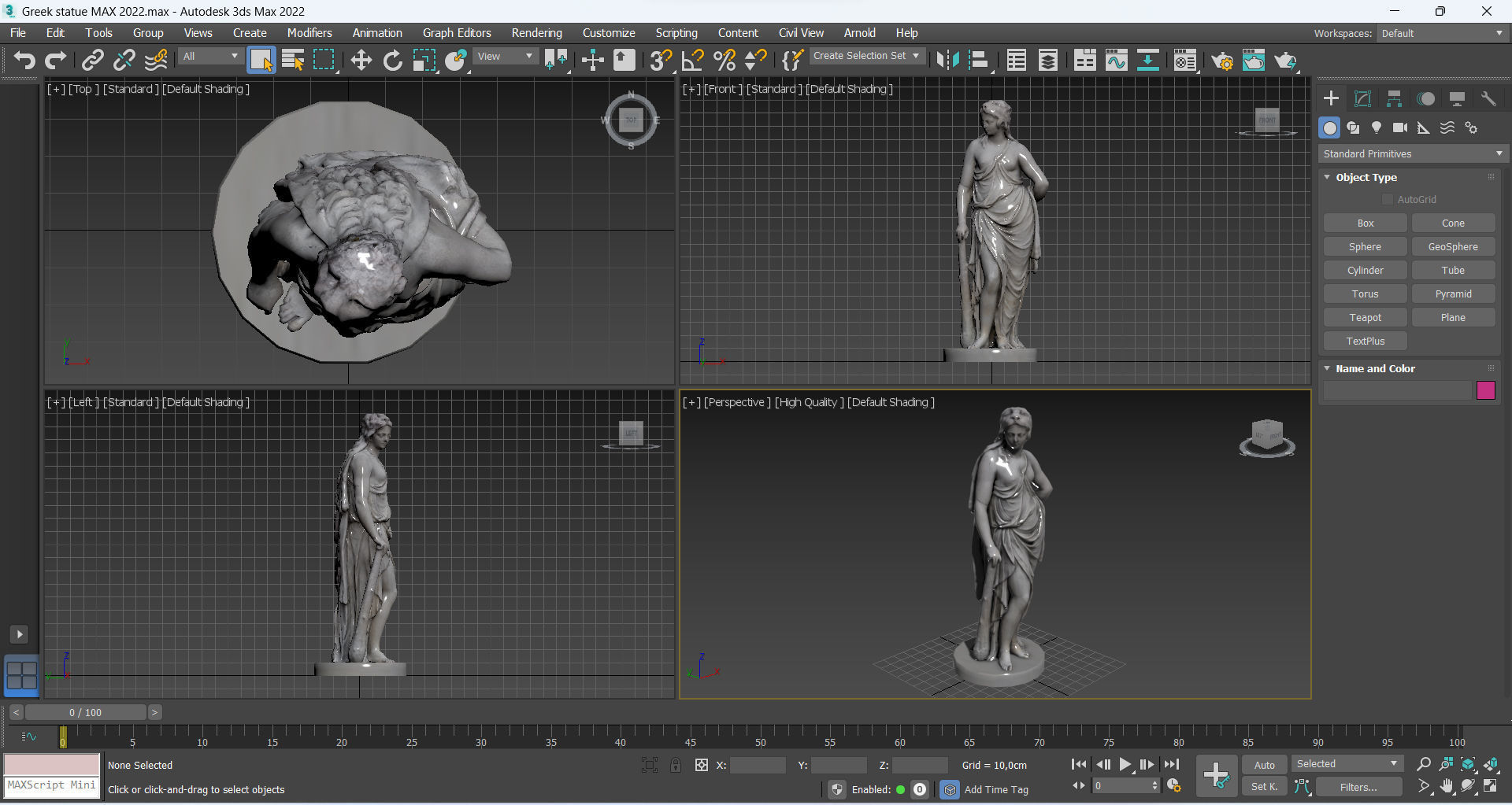 3D model Greek statue VR / AR / low-poly | CGTrader