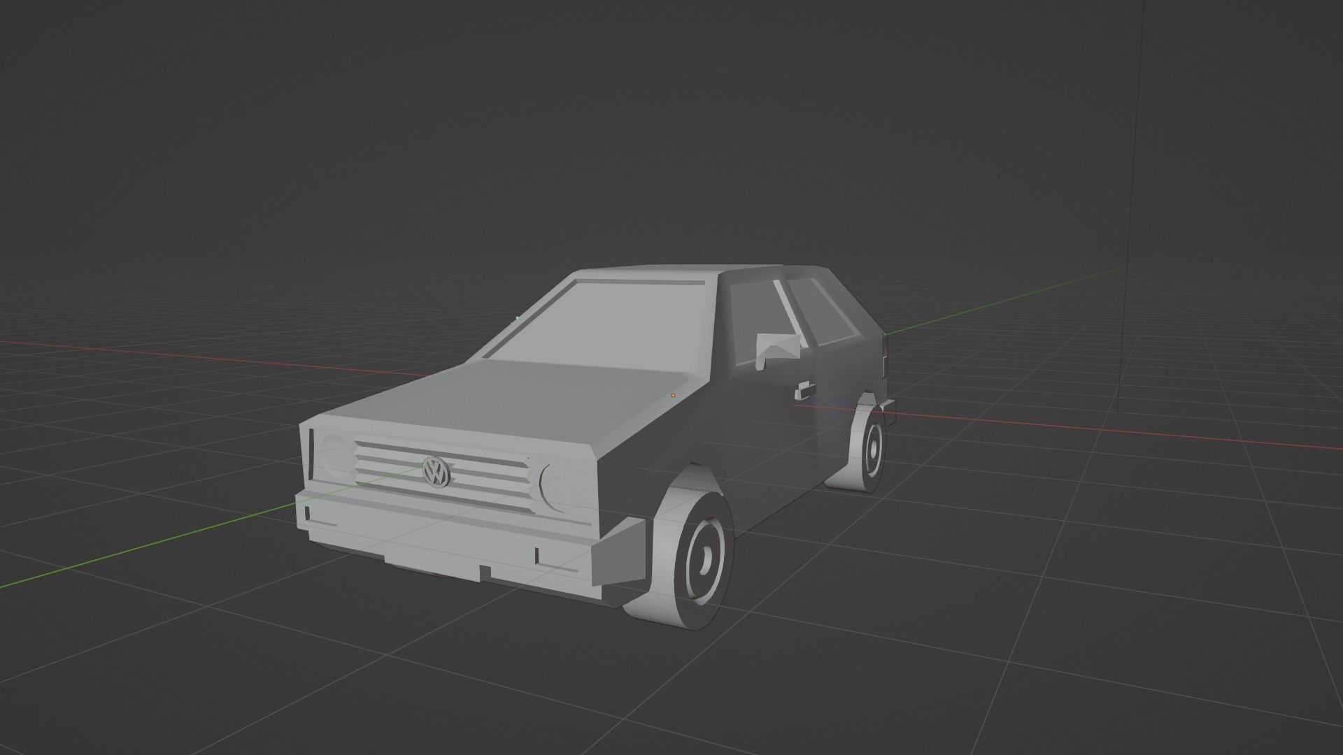3D model Low Poly Volkswagen Golf 2 VR / AR / low-poly | CGTrader