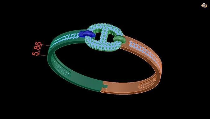 Bracelet 3D model 3D printable | CGTrader