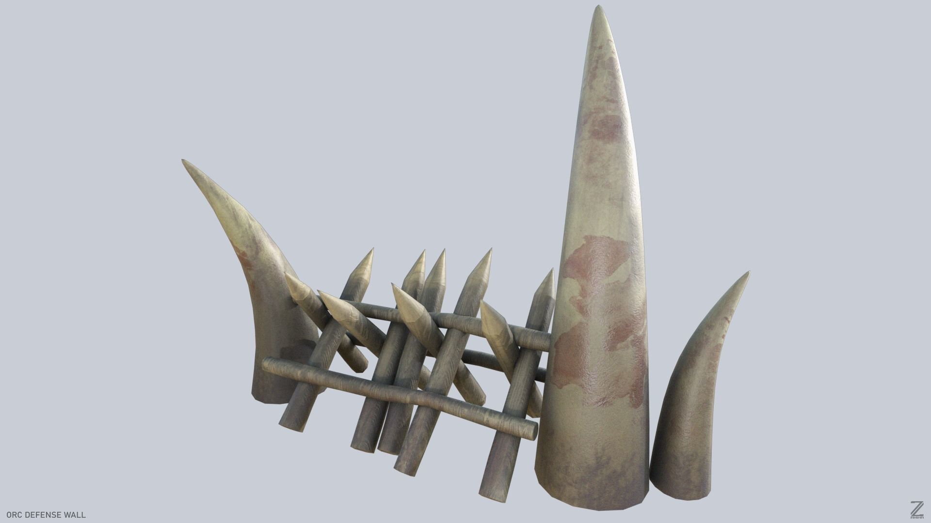 3D model Orc defense wall VR / AR / low-poly | CGTrader