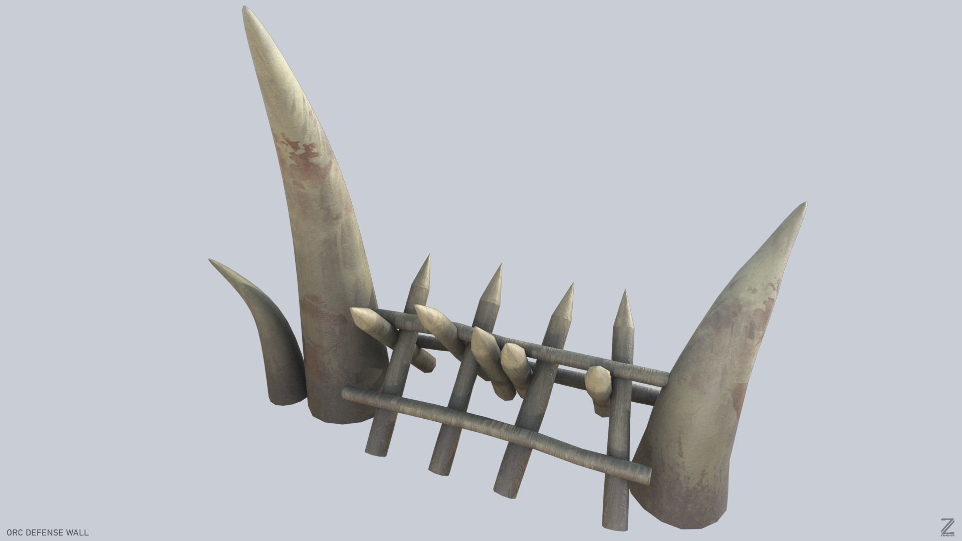 3D model Orc defense wall VR / AR / low-poly | CGTrader