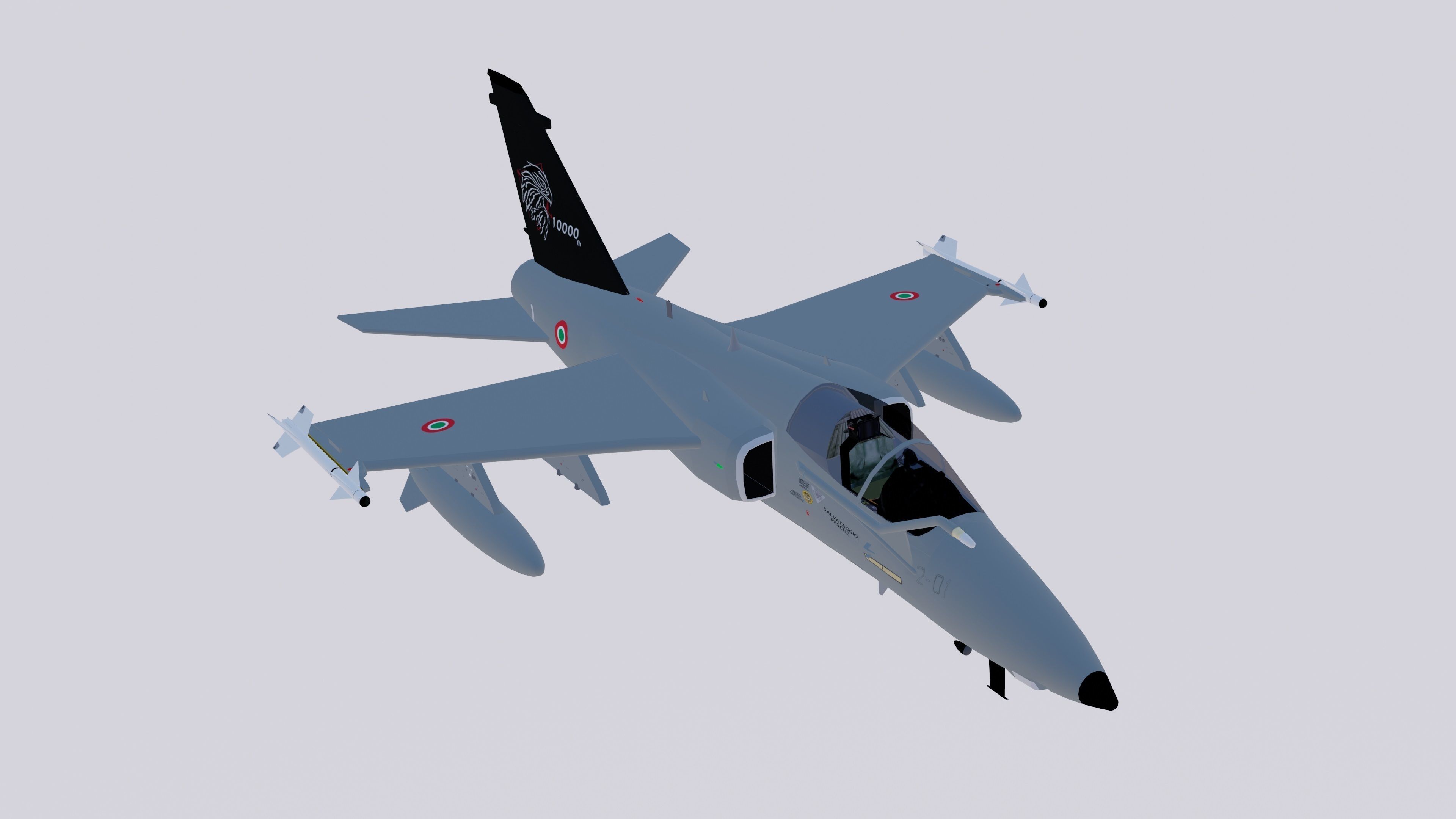 International AMX A-1A Italian Air Force 3D model | CGTrader