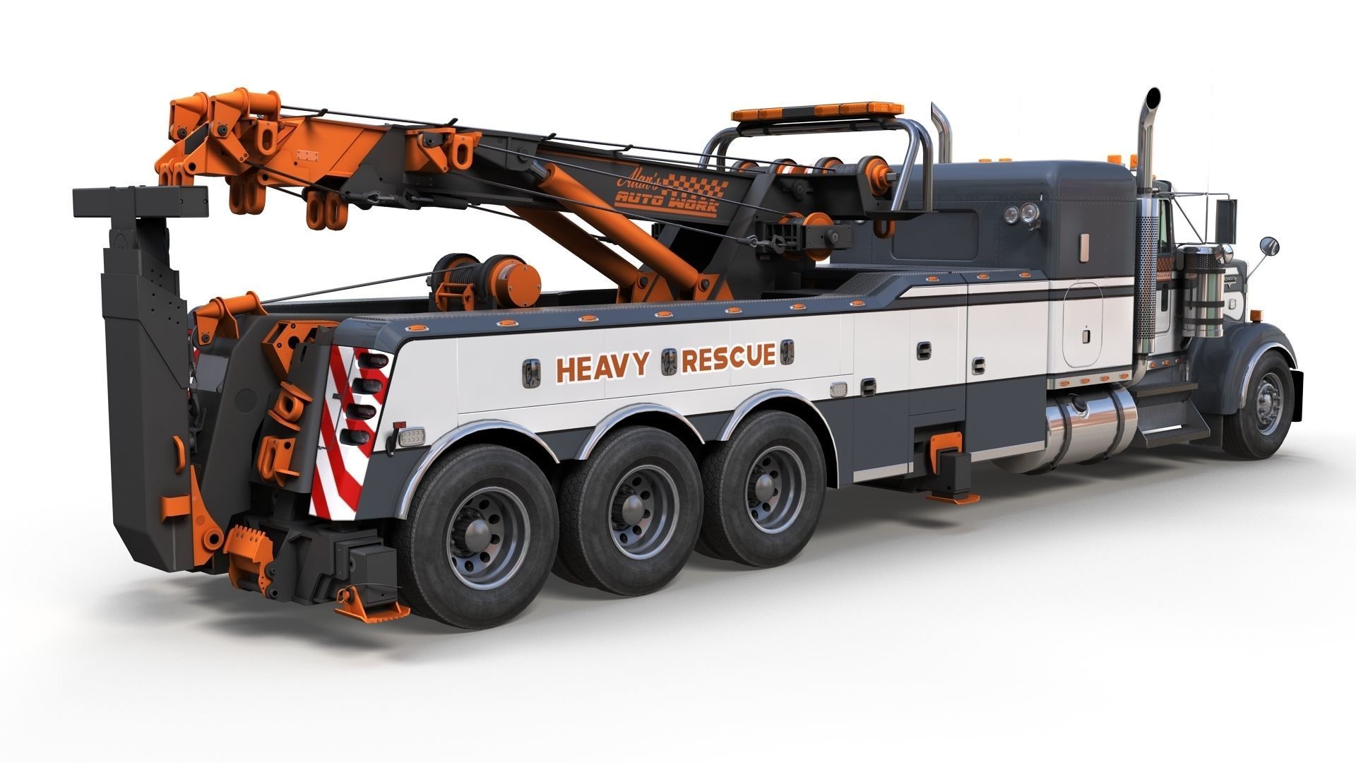 3D model Kenworth W900 wrecker truck VR / AR / low-poly | CGTrader