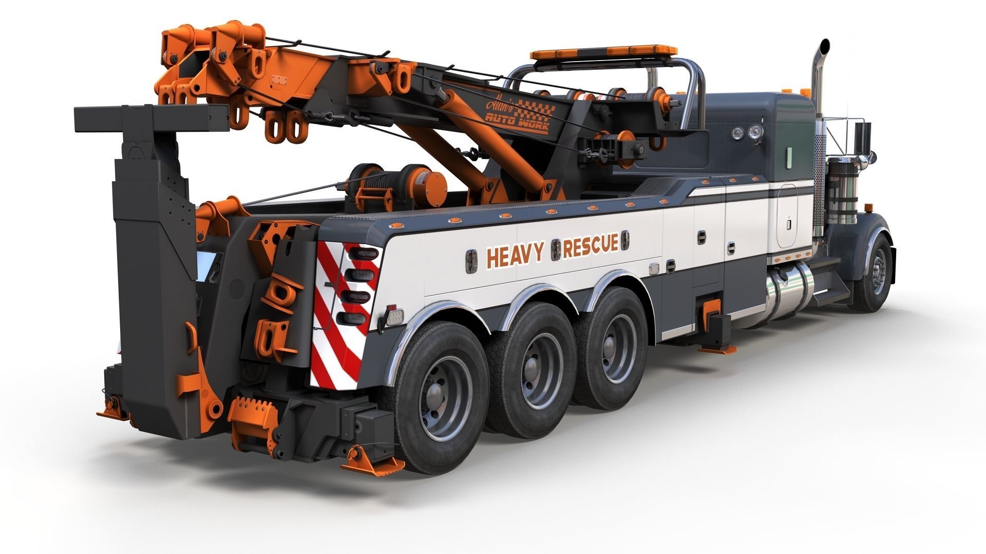 3D model Kenworth W900 wrecker truck VR / AR / low-poly | CGTrader