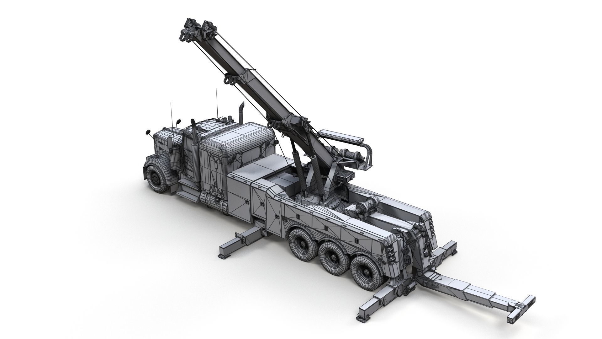 3D model Kenworth W900 wrecker truck VR / AR / low-poly | CGTrader