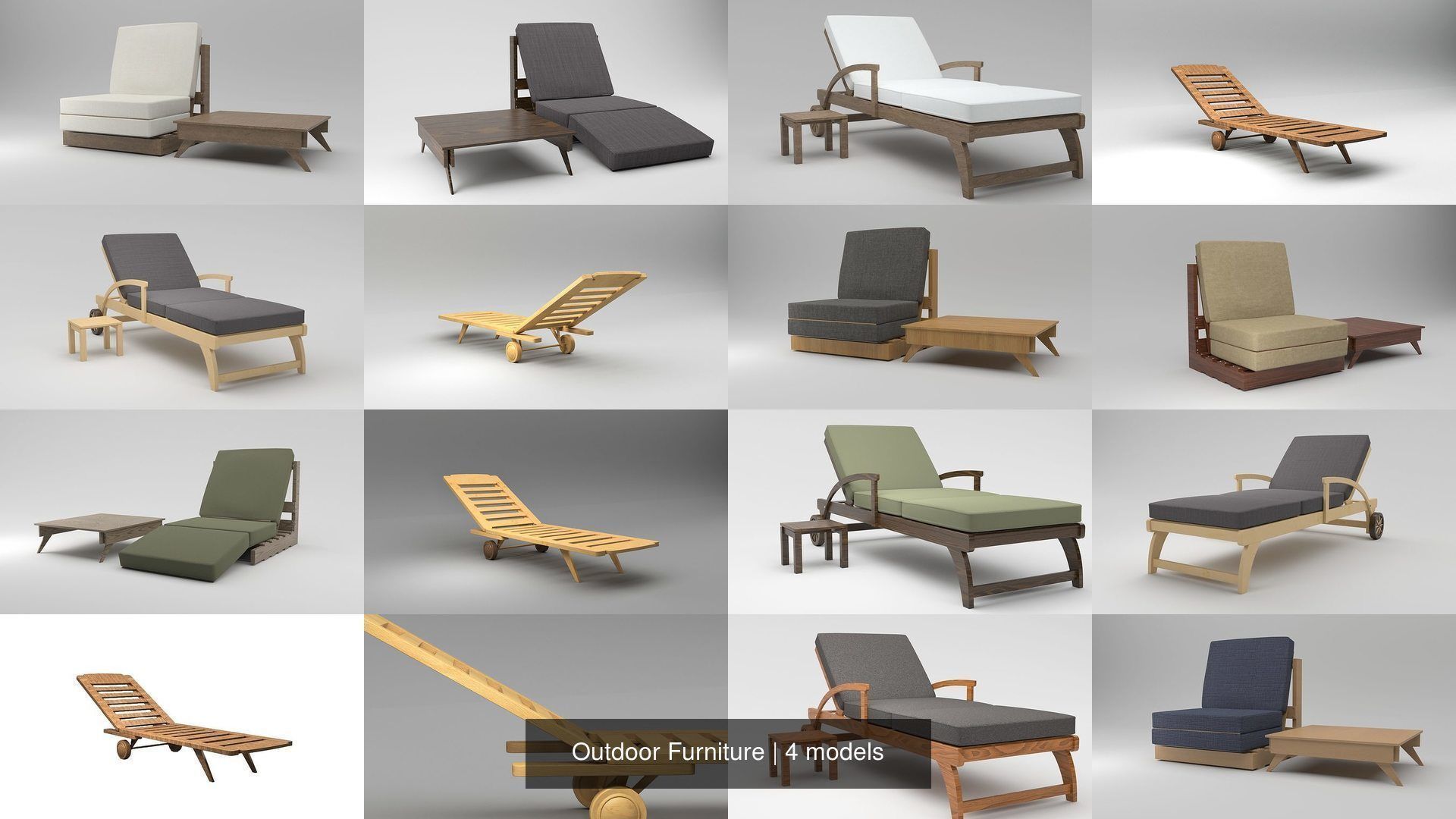 Outdoor Furniture 3D Model Collection | CGTrader