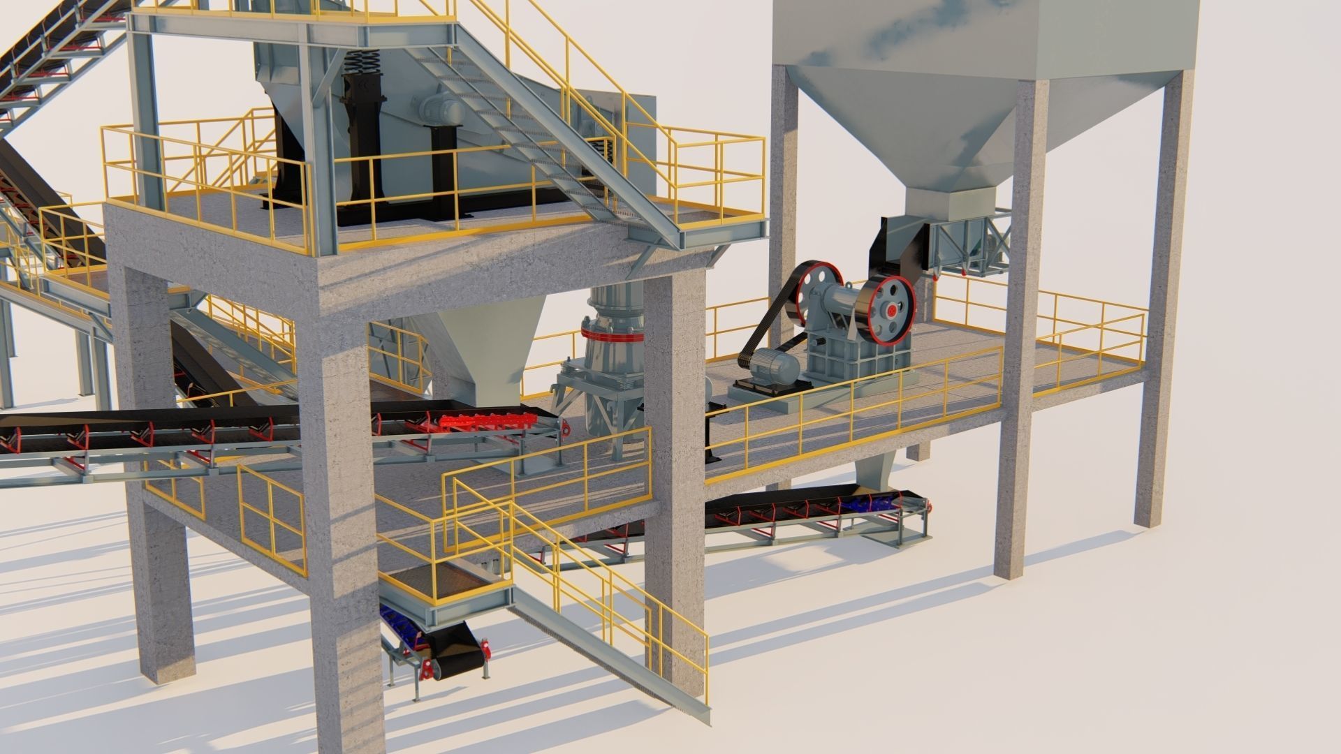 gold mining crushing section 3D model | CGTrader