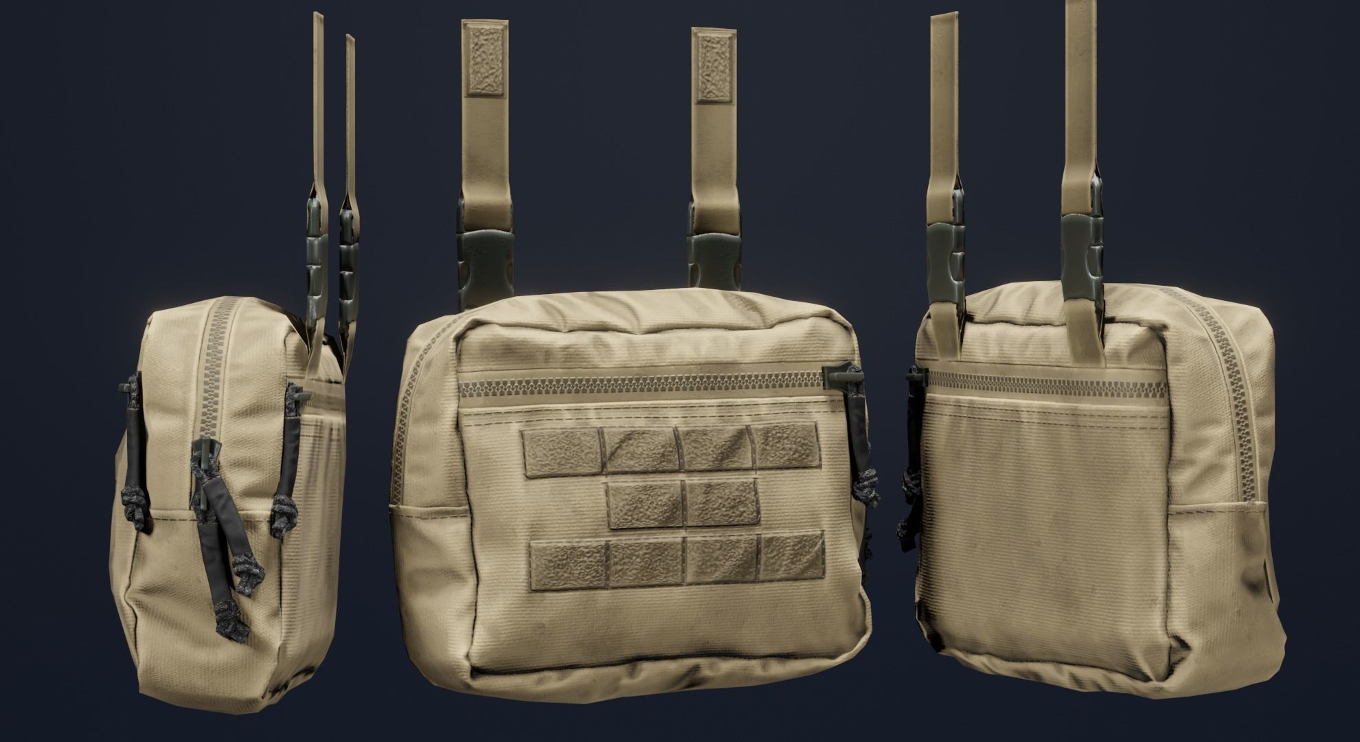 3D model Mordor Tac Utility Groin Pouch VR / AR / low-poly | CGTrader