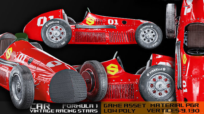 3D model Car Formula 1-Vintage Racing Stars VR / AR / low-poly | CGTrader