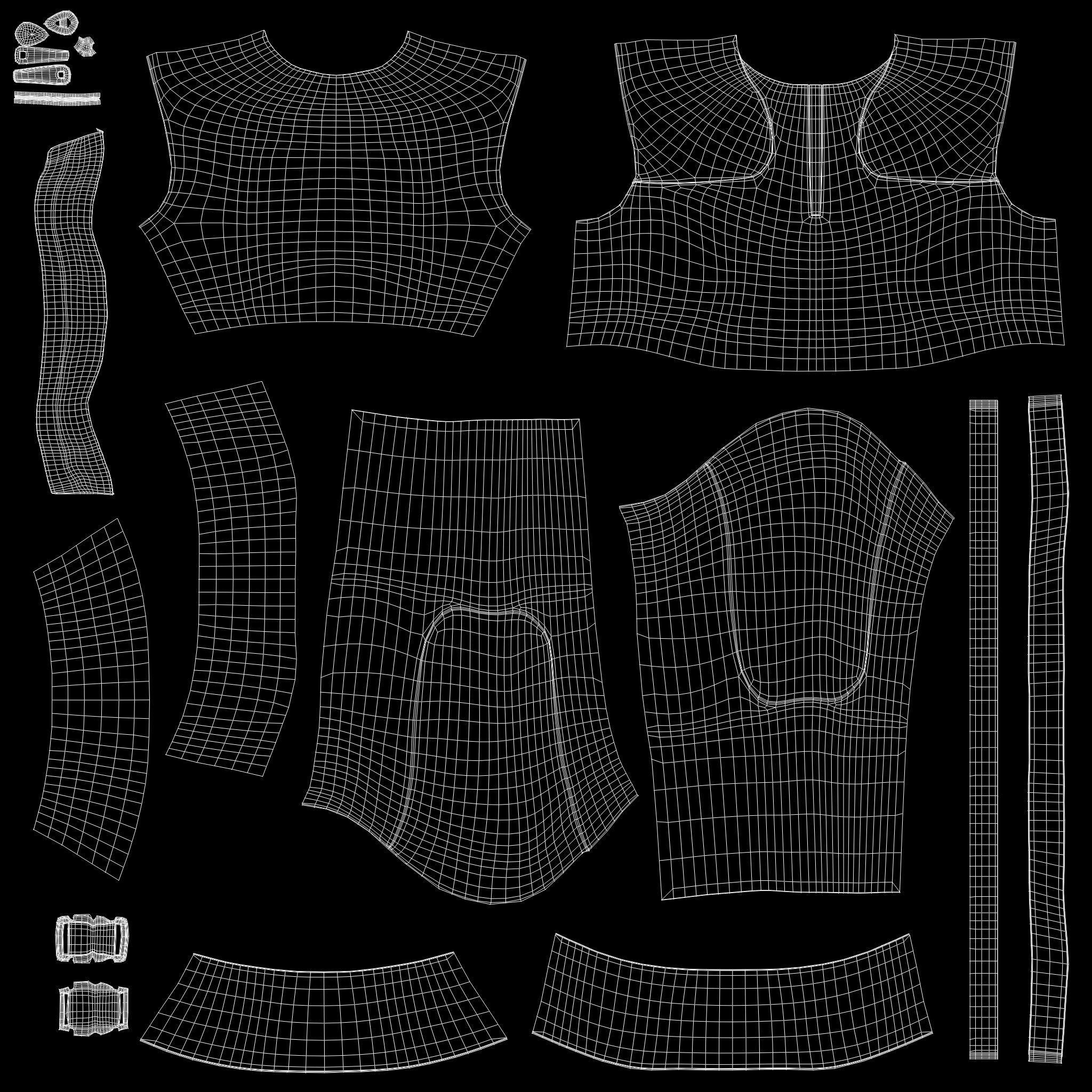 3D model Zip Up Crop Top And Classic Leggings VR / AR / low-poly | CGTrader