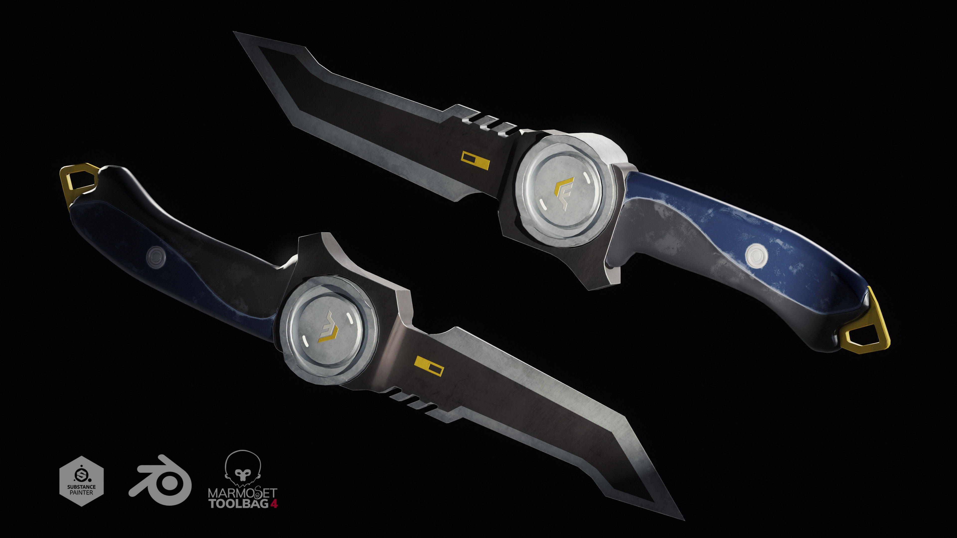 3D model Task Force Valorant knife VR / AR / low-poly | CGTrader