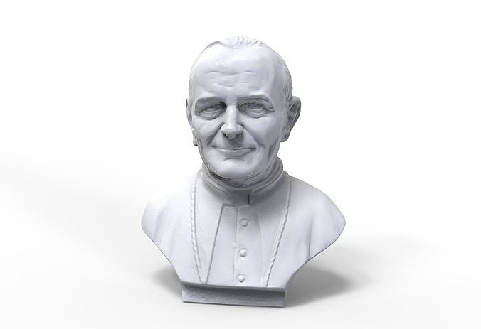 Pope John Paul Bust 3D model 3D printable | CGTrader