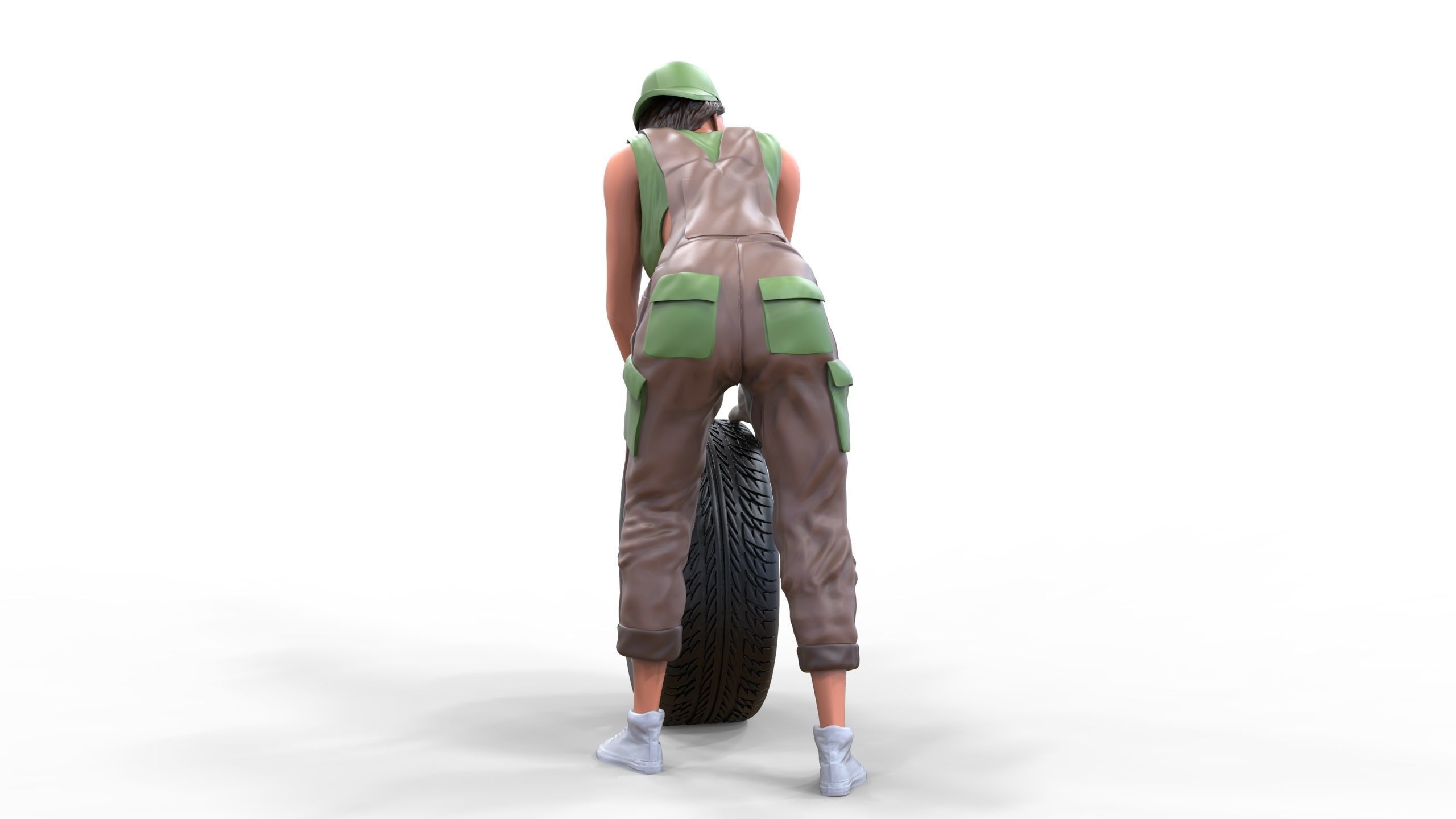 N1 woman mechanic 3D model 3D printable | CGTrader