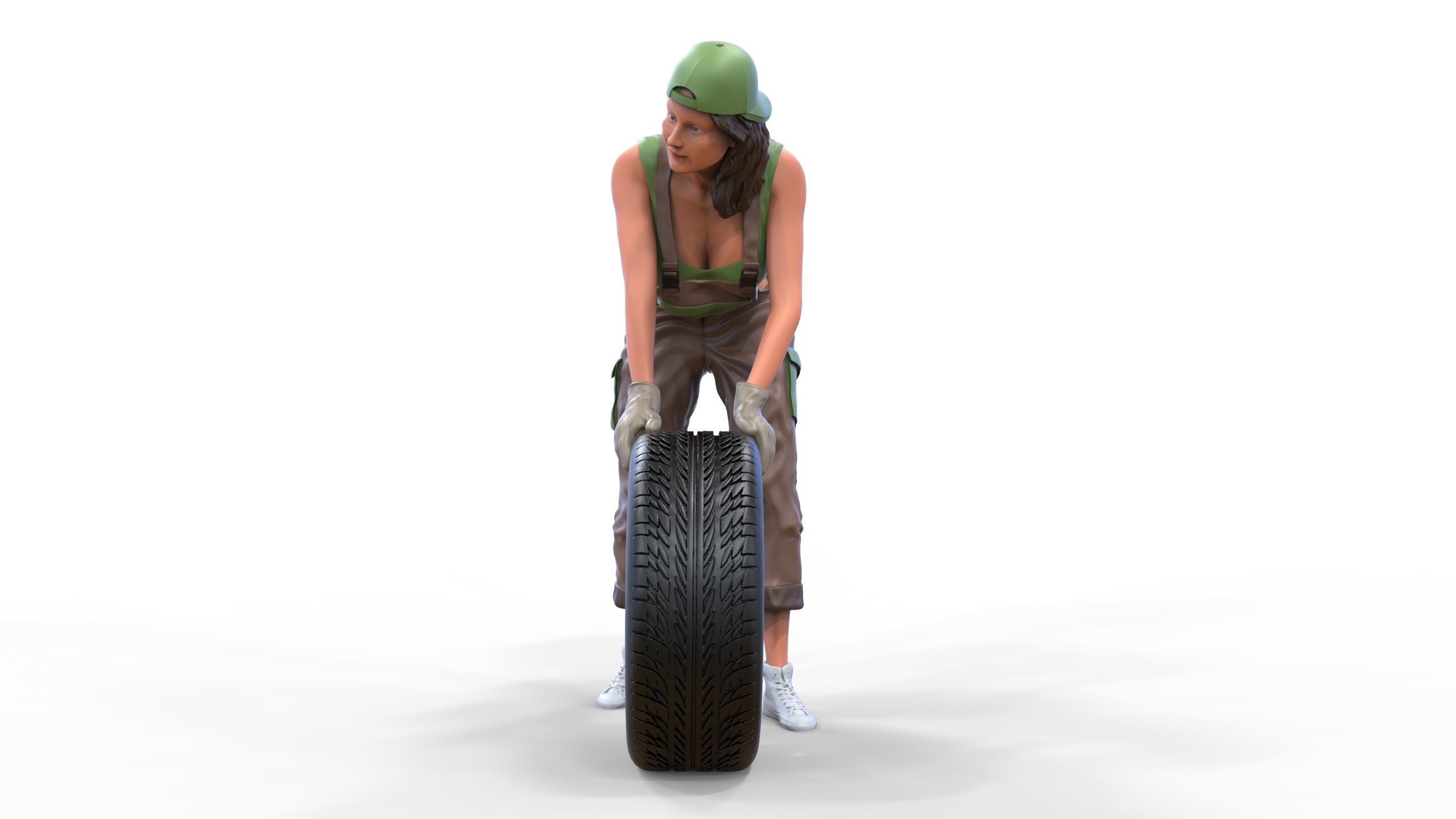 N1 woman mechanic 3D model 3D printable | CGTrader