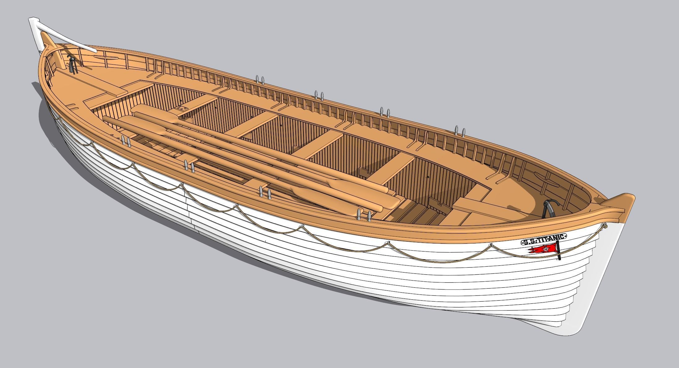 RMS Titanic Lifeboat 3D model | CGTrader