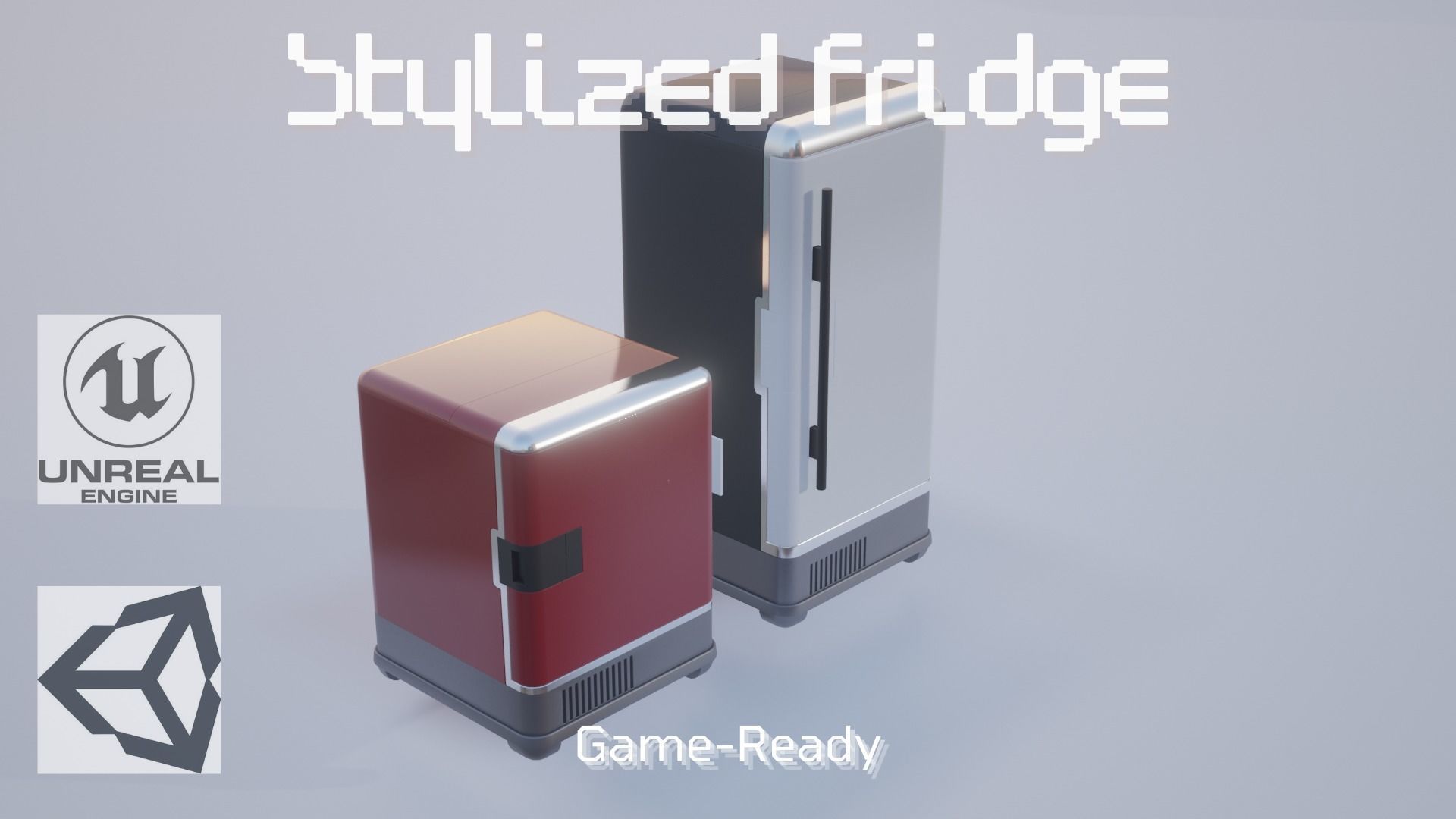 Stylized fridge game prop asset free VR / AR / low-poly 3D model | CGTrader