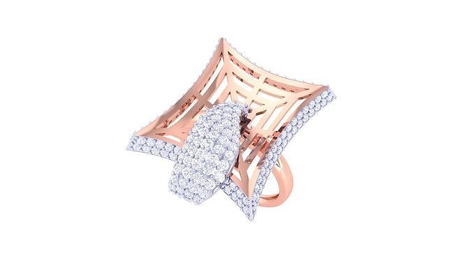 Spider Mesh High Jewelry Cocktail Ring 3dm stl obj mtl glb gltf 3D ...