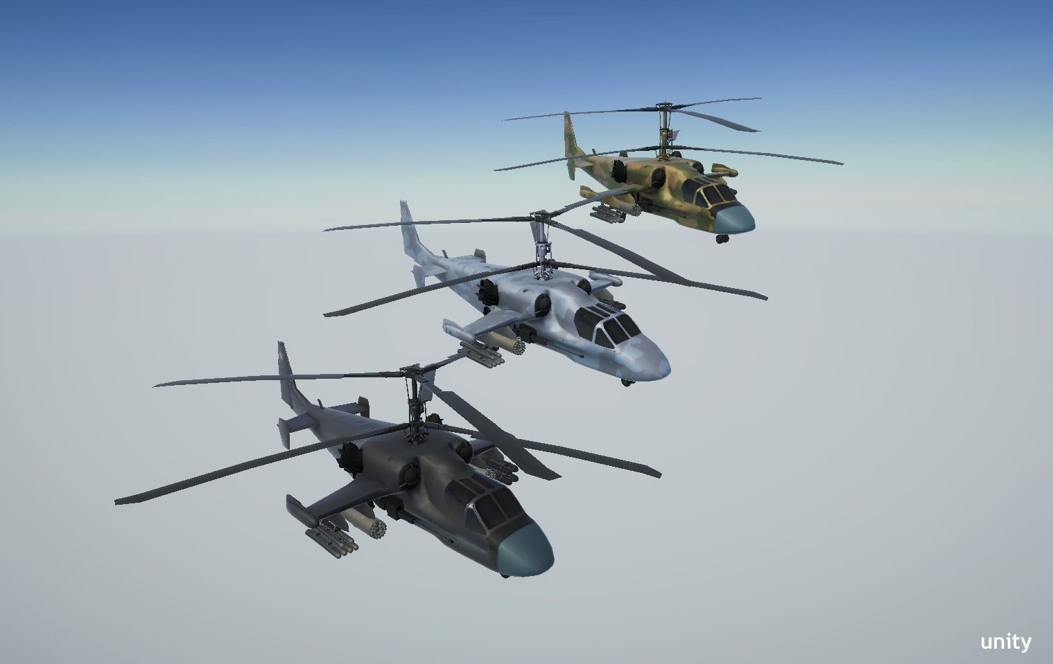 3D model Helicopter KA52 Alligator lowpoly gameready Low-poly 3D model ...