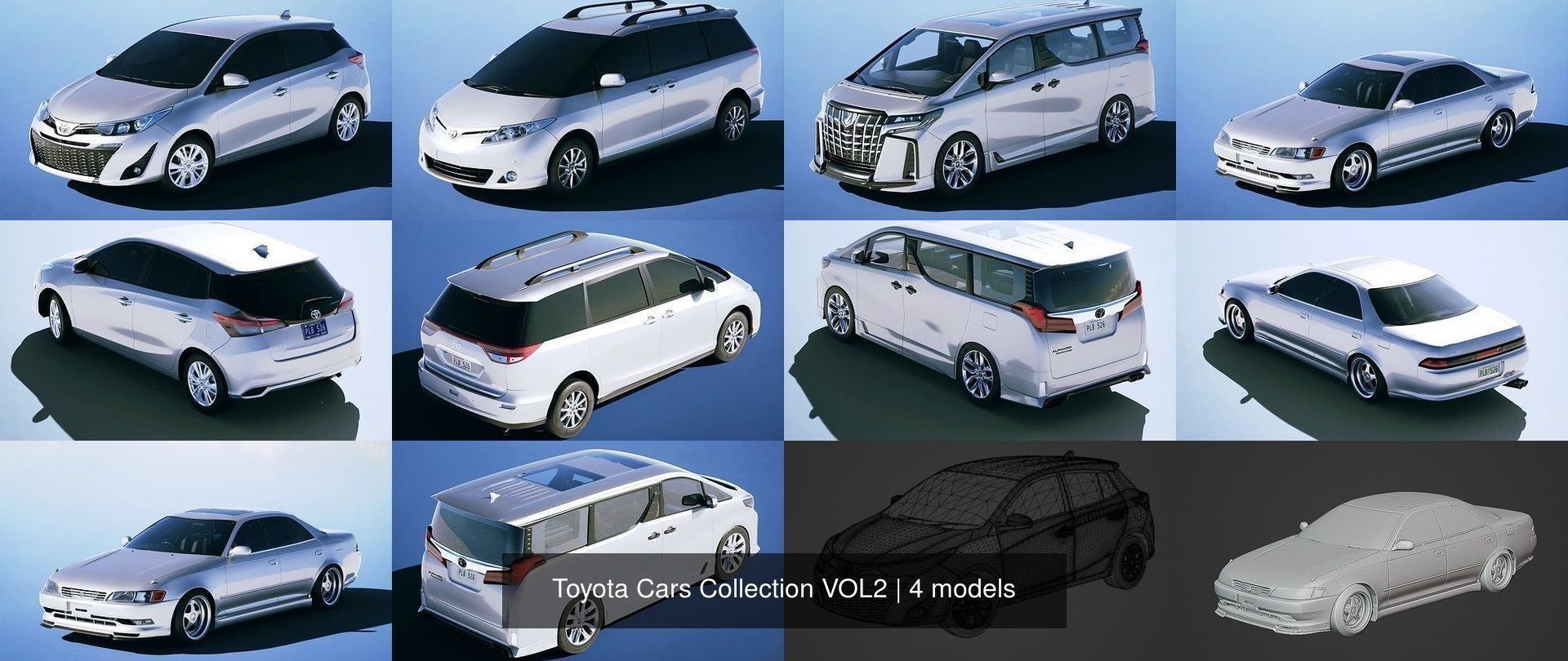 Toyota Cars Collection VOL2 VR / AR / low-poly | CGTrader